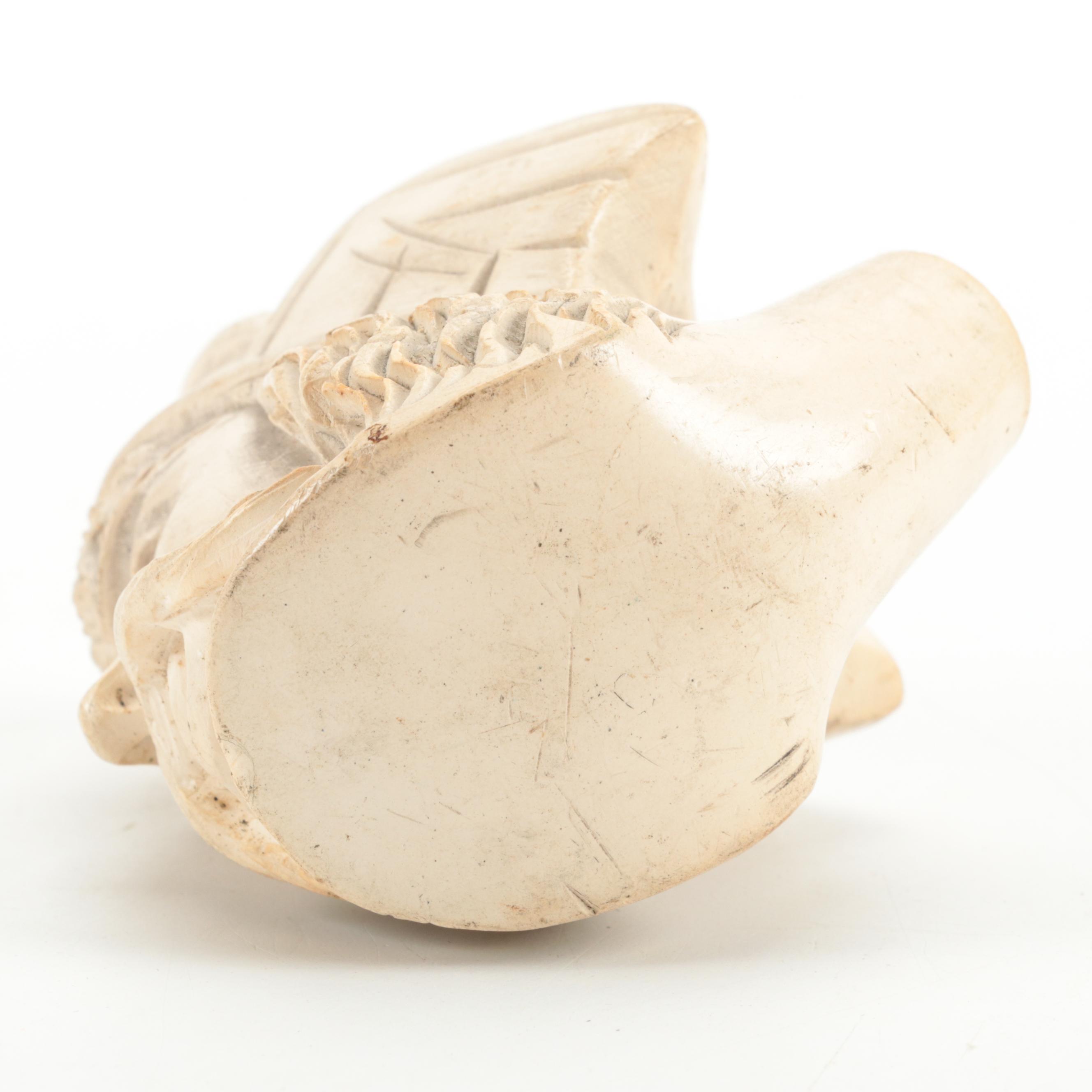 Earthenware, Wood and Meerschaum Pipe Bowls, Pipes with Arrowhead Bolo ...