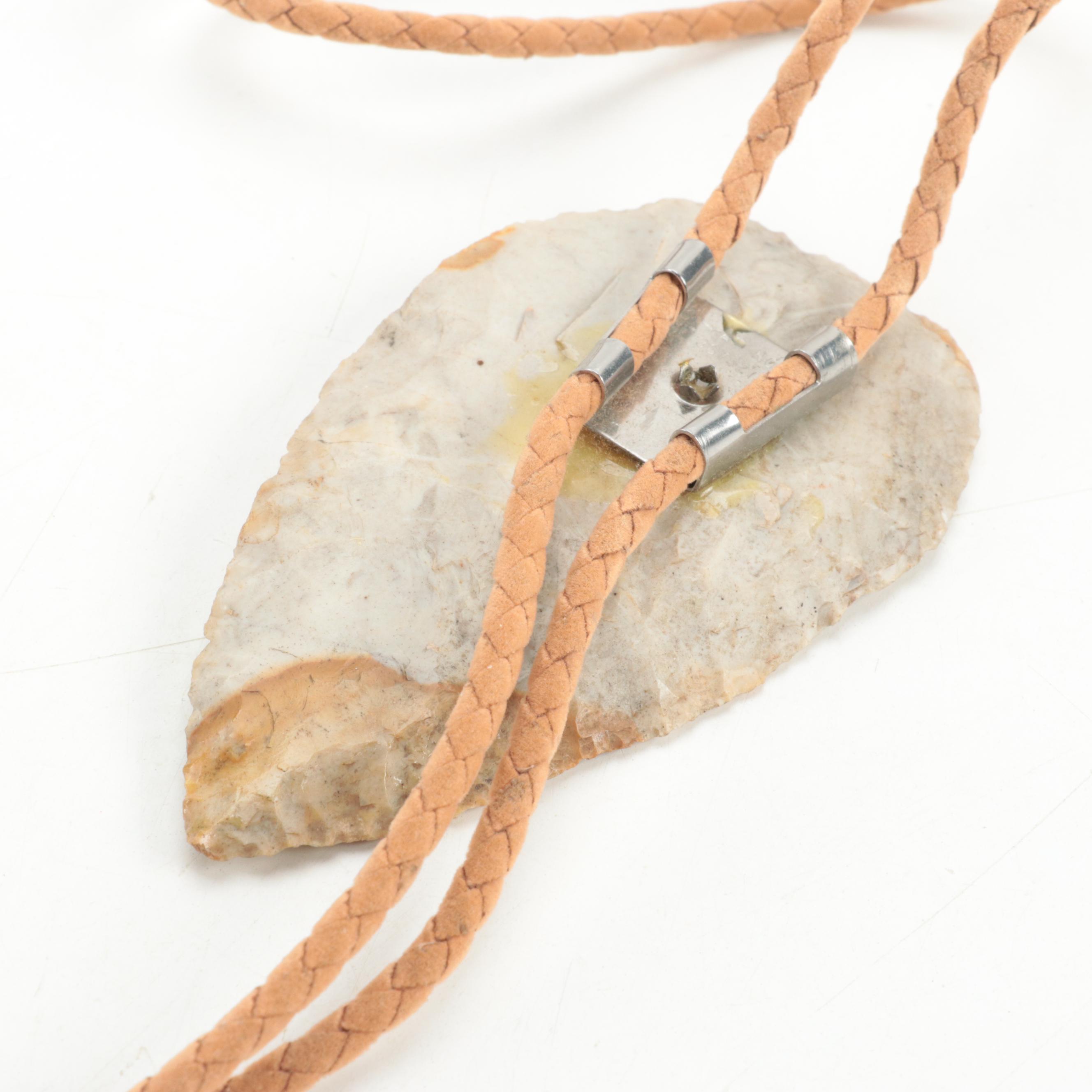 Earthenware, Wood and Meerschaum Pipe Bowls, Pipes with Arrowhead Bolo ...