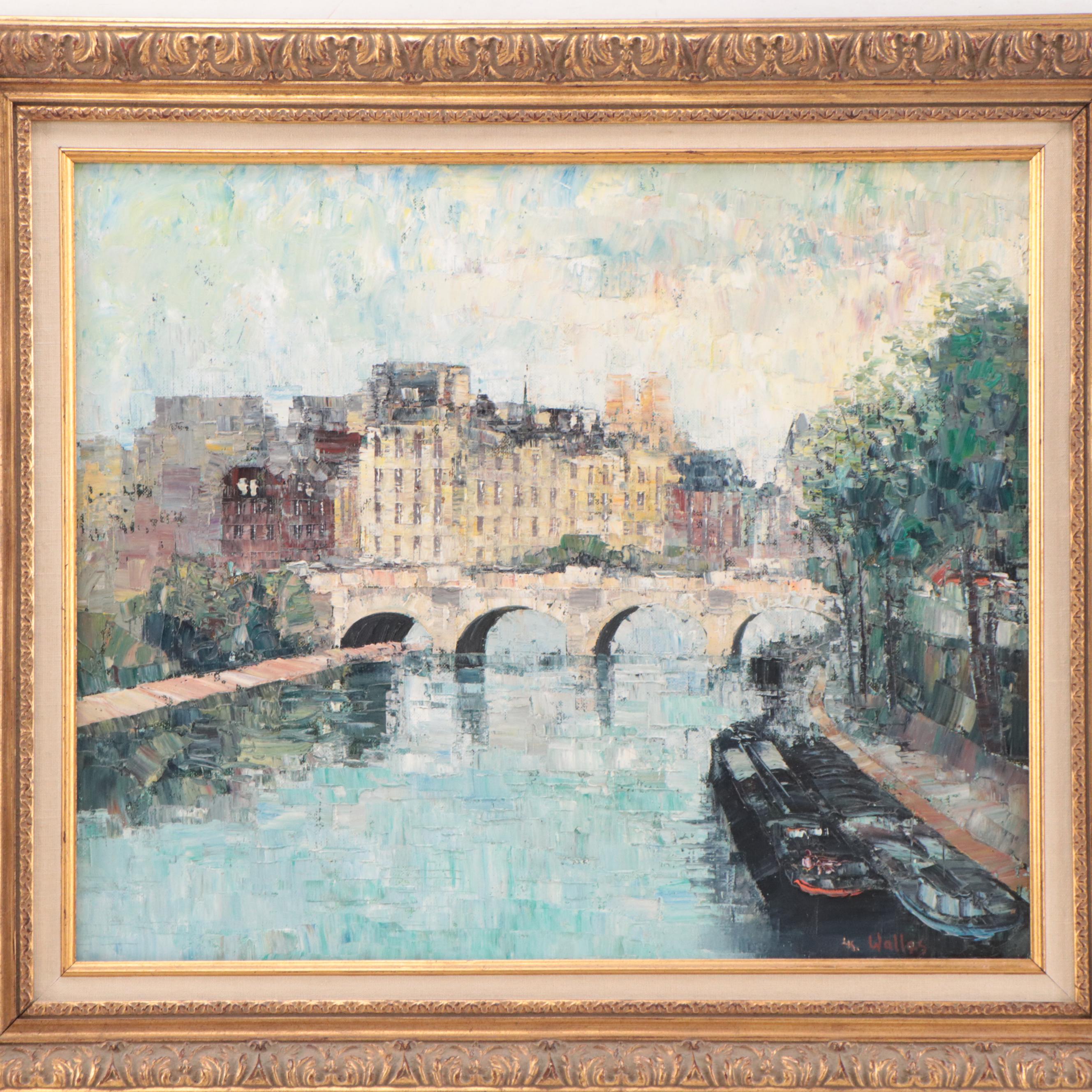 Luc Cossier Impressionist Style Oil Painting of French Cityscape | EBTH