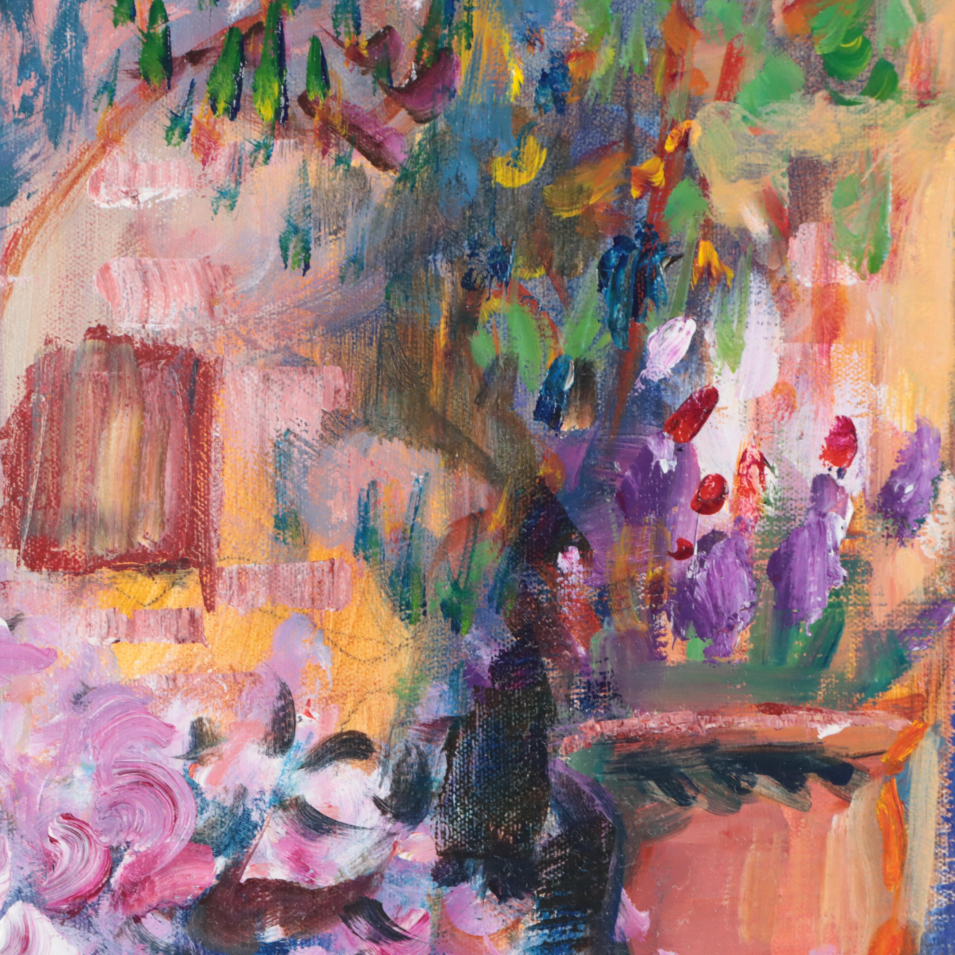 Frédéric Bonin Pissarro Oil Painting of Garden, Late 20th Century | EBTH