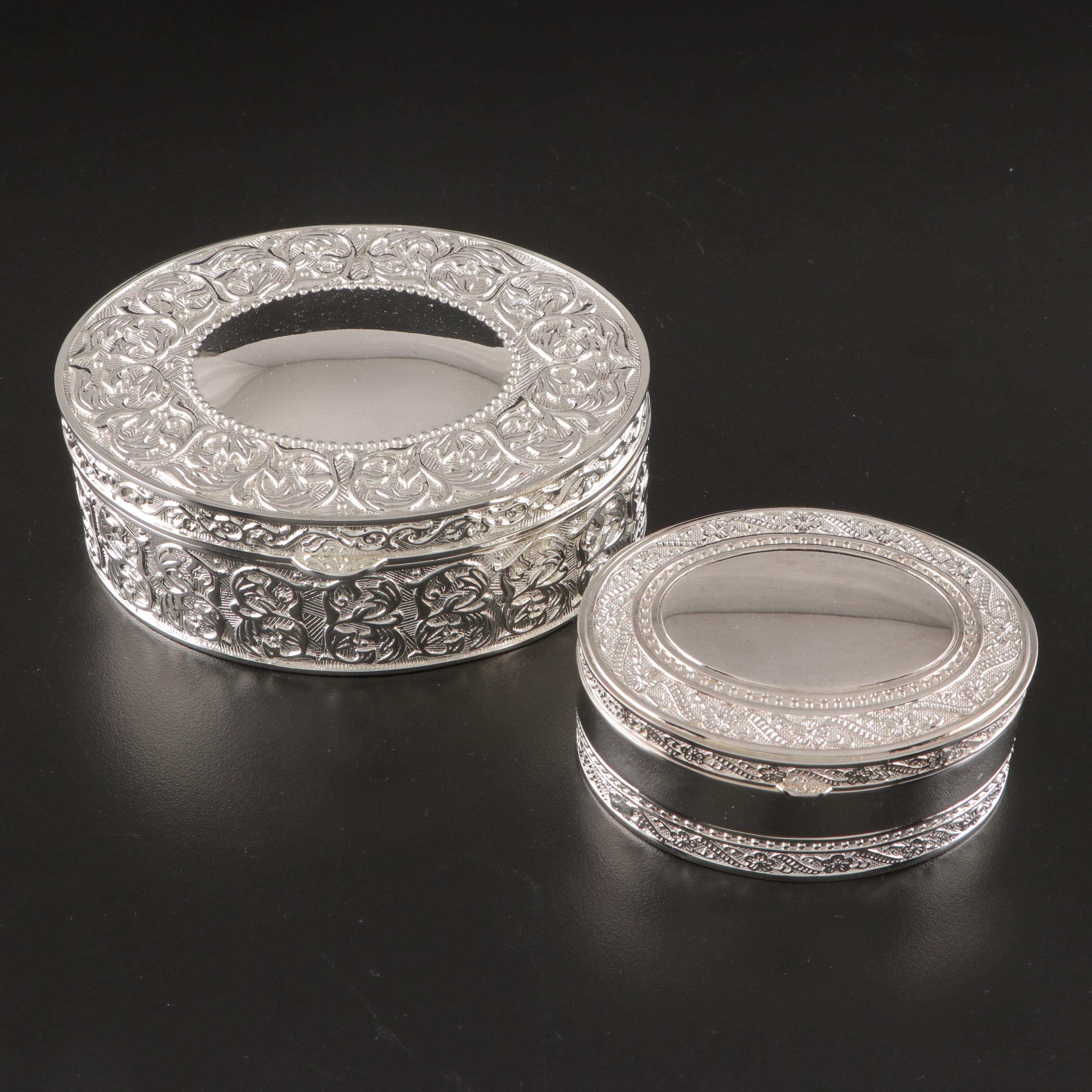 Pewter and Silver-Tone Metal Jewelry Box Collection | EBTH