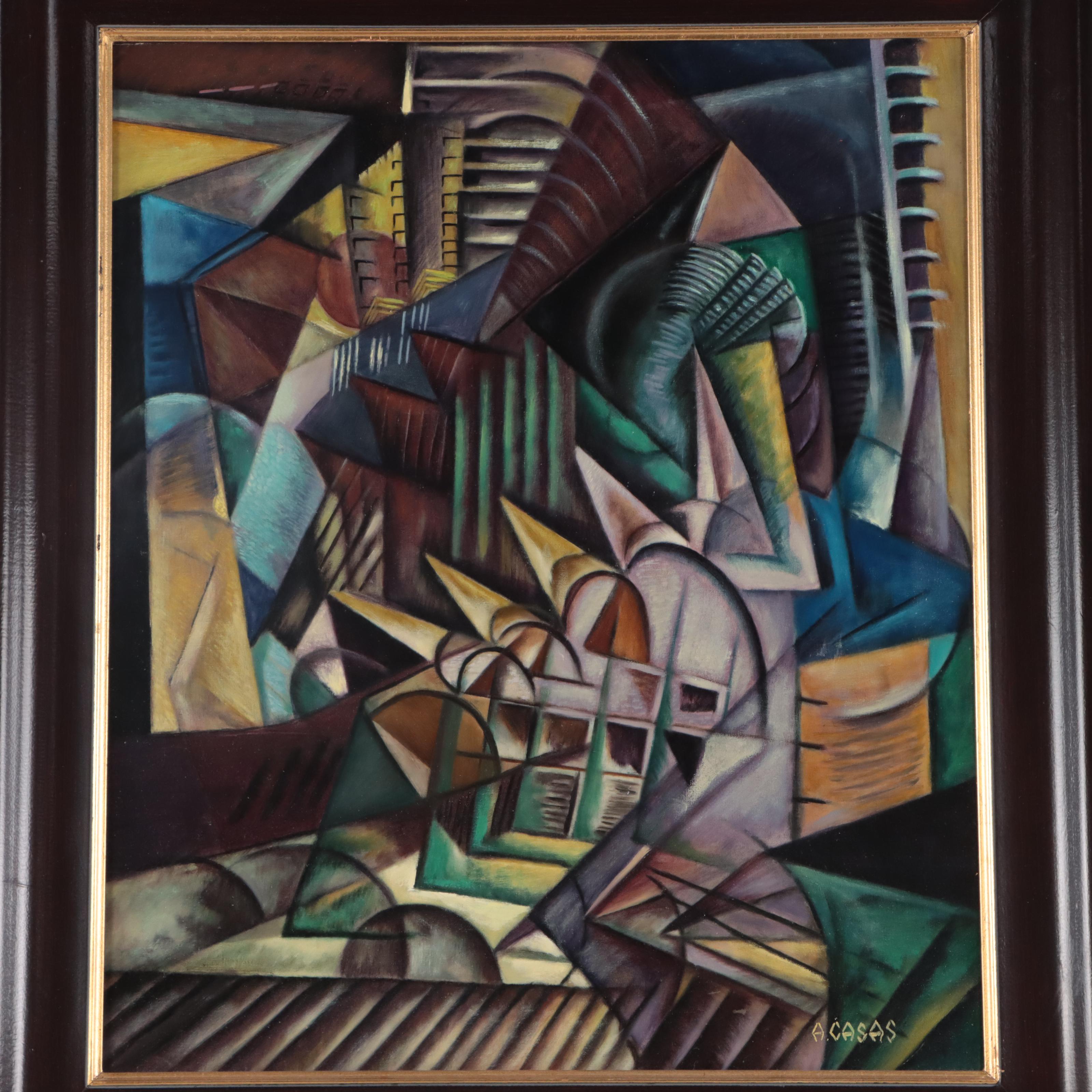 Oil Painting After Max Weber "Rush Hour, New York" | EBTH
