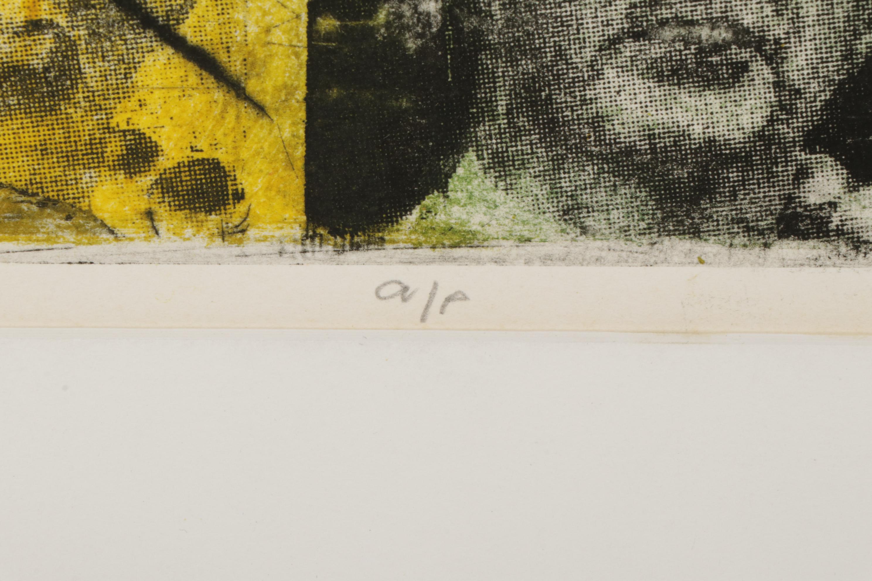 Sidney Chafetz Color Etching "Even the Biggest Ball of String...," 1977 ...