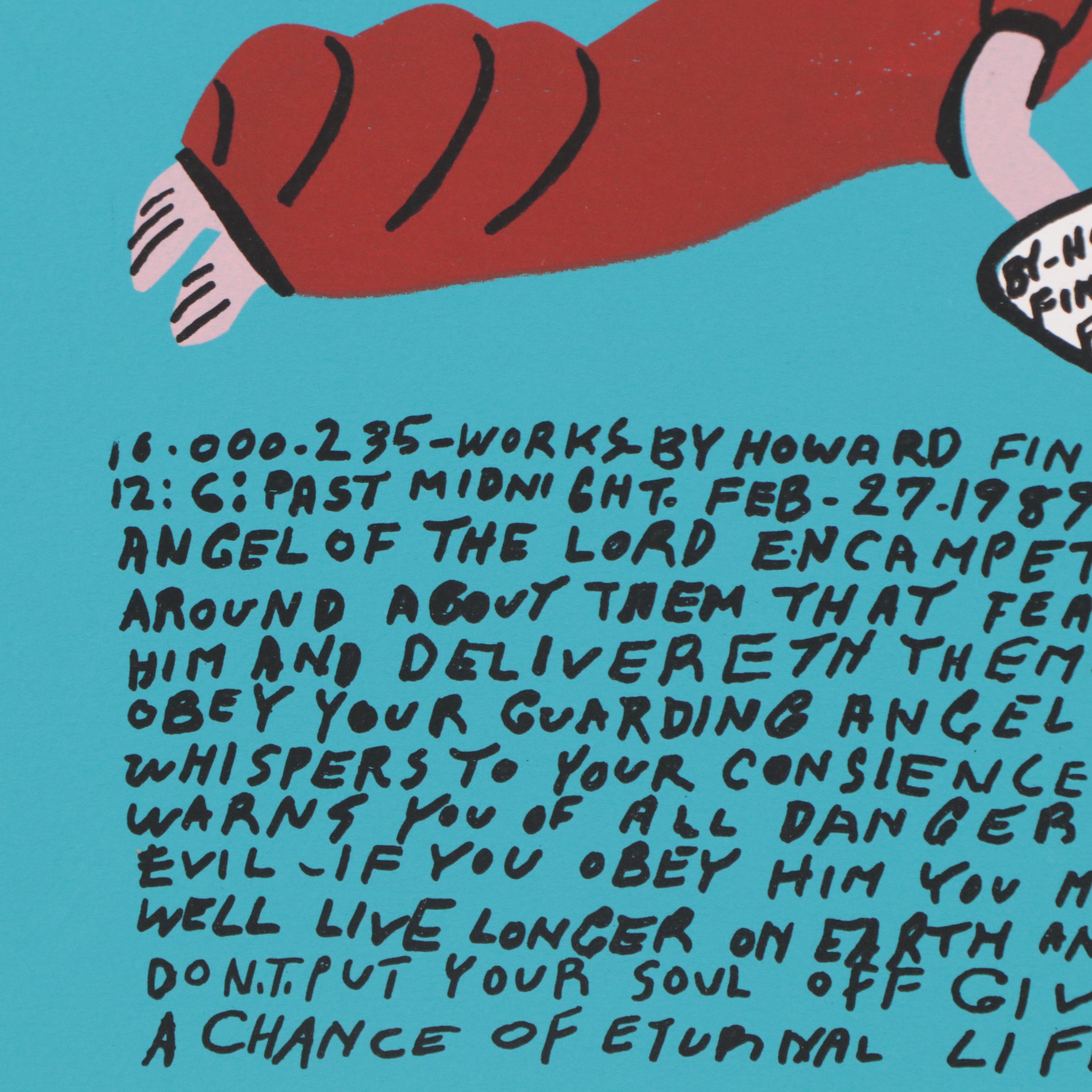 Howard Finster Serigraph "Red Angel," Late 20th Century | EBTH
