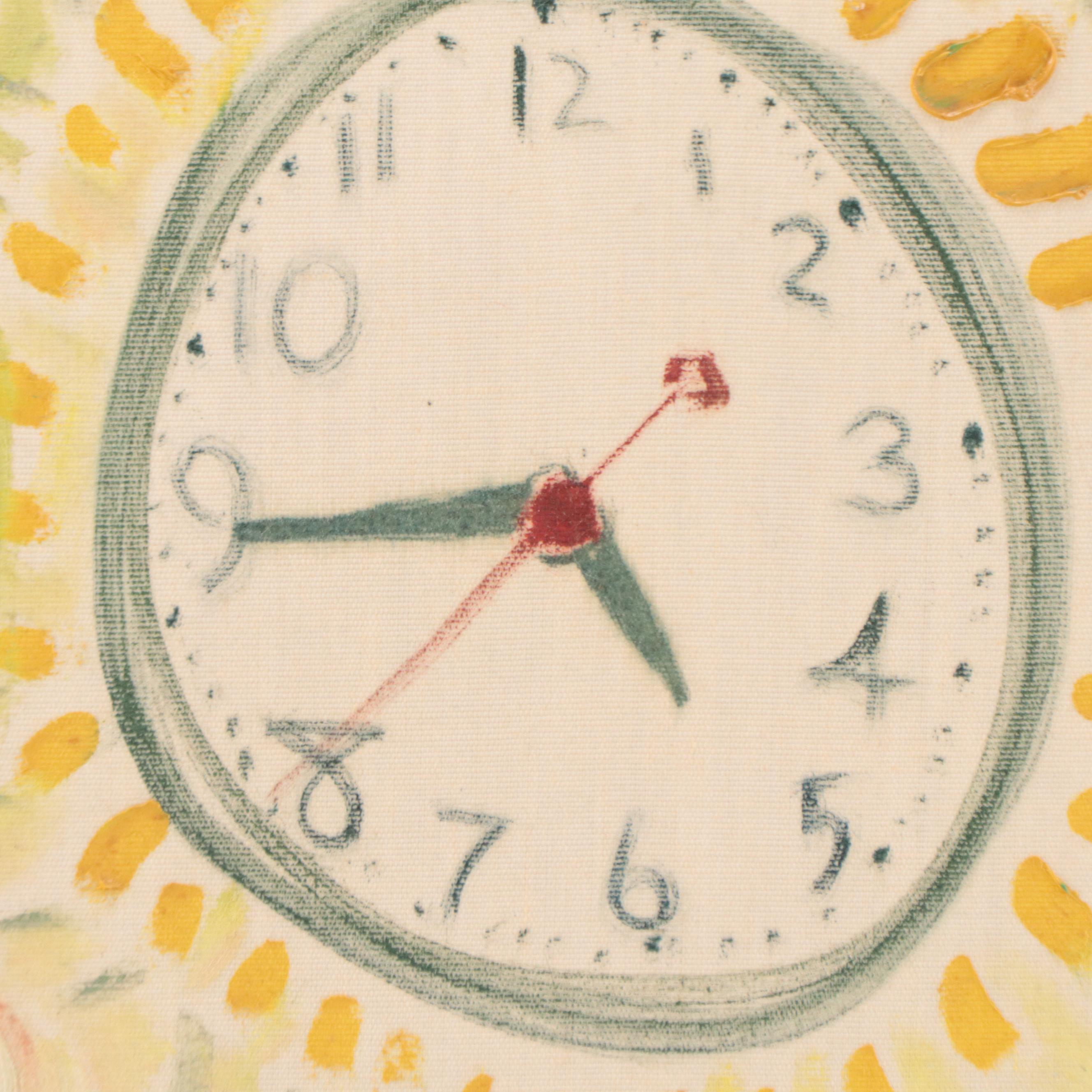 Philip the Transplant Oil Painting of Clock, 1975 | EBTH