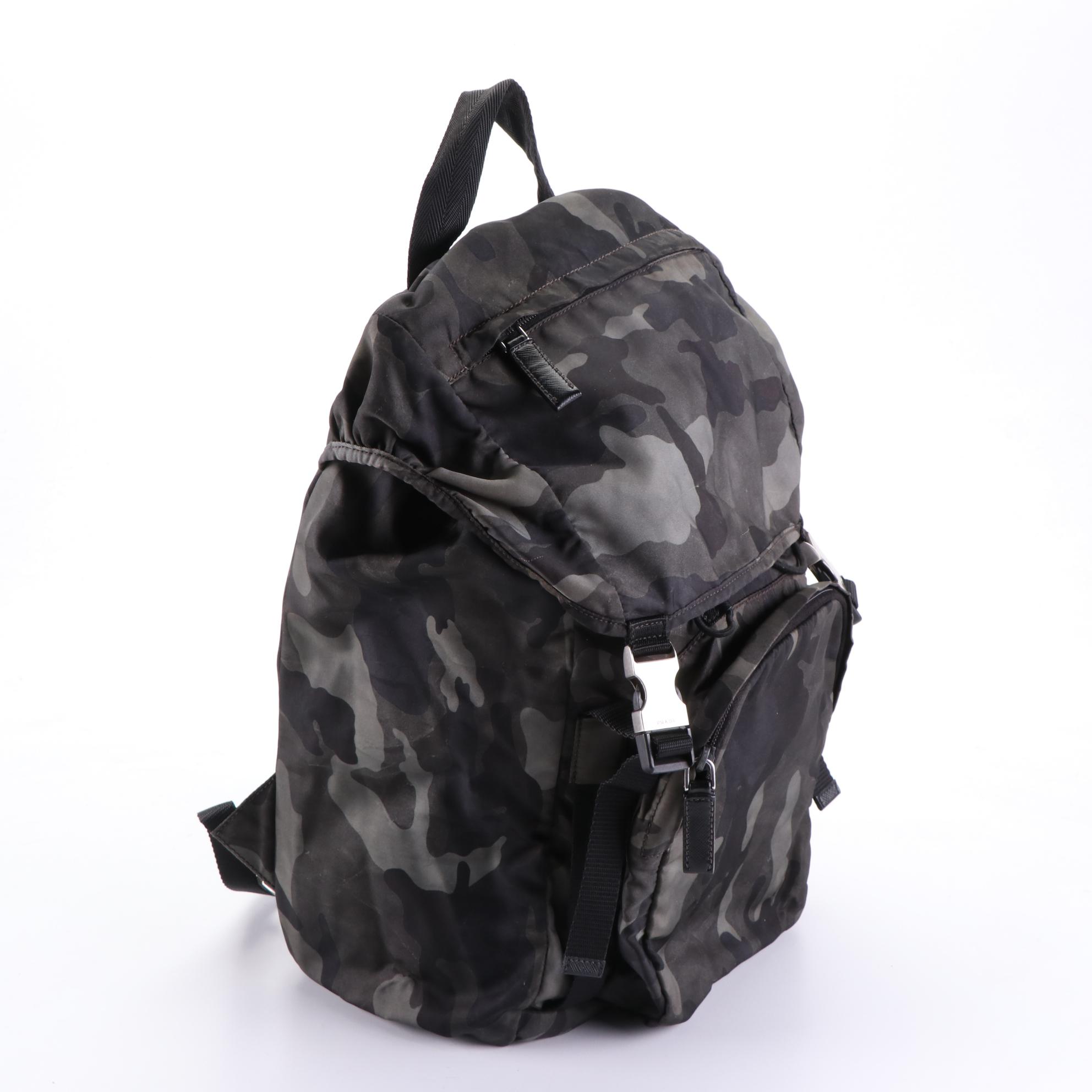 Prada Camo Nylon Tessuto Backpack | EBTH