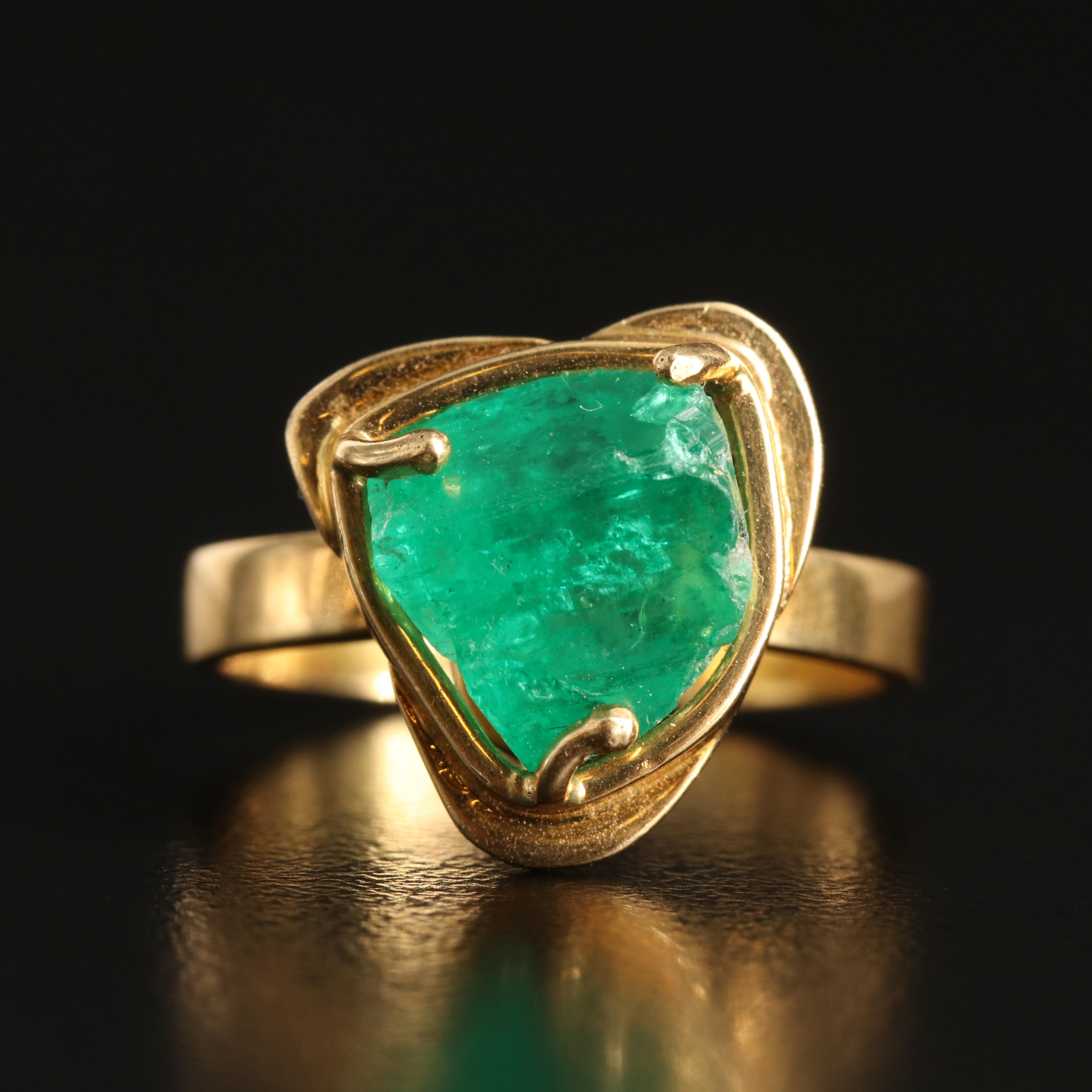 Chimento 18K Diamond and Emerald Bypass Ring | EBTH