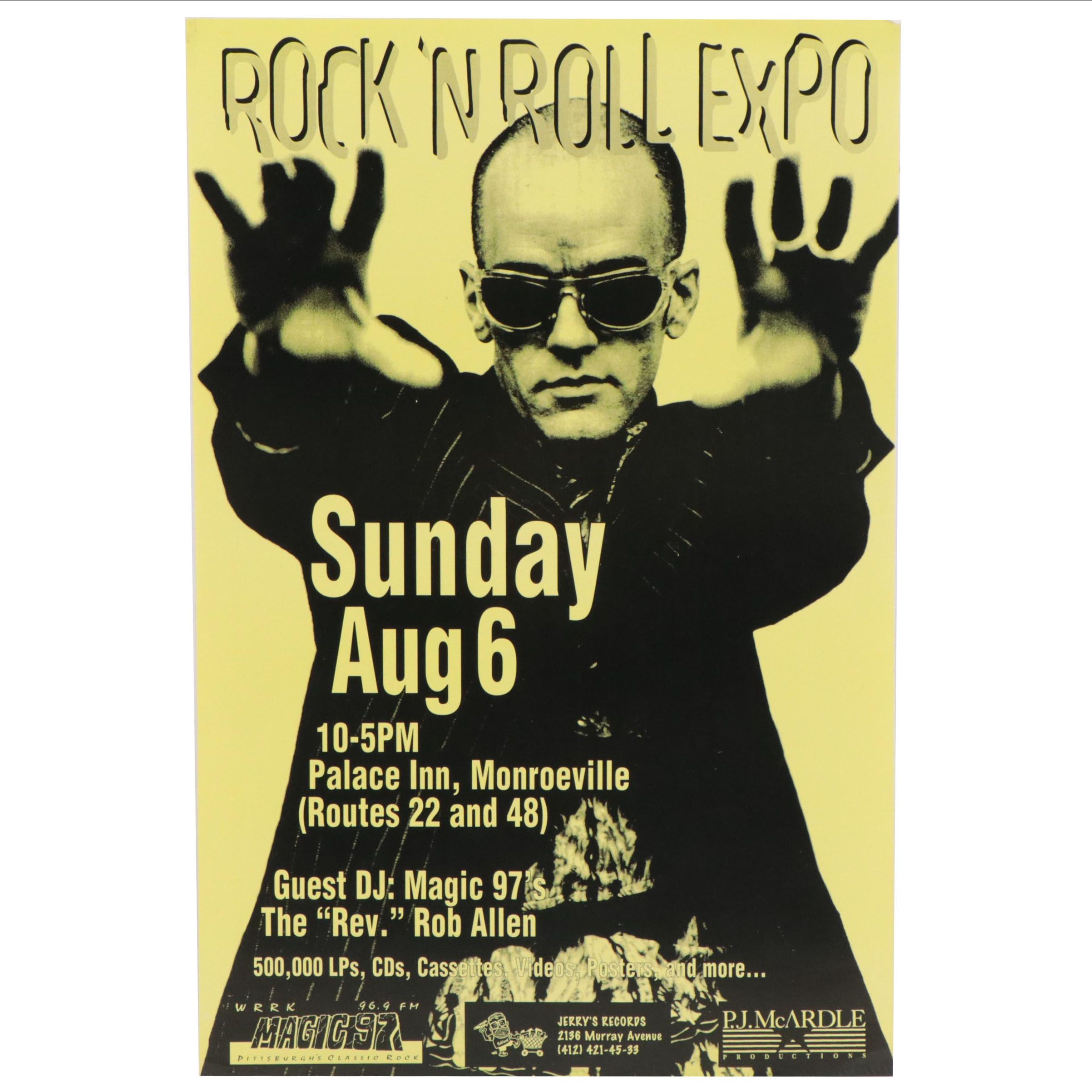 The "Rev" Rob Allen Commemorative Pittsburgh Rock N' Roll Expo Poster ...