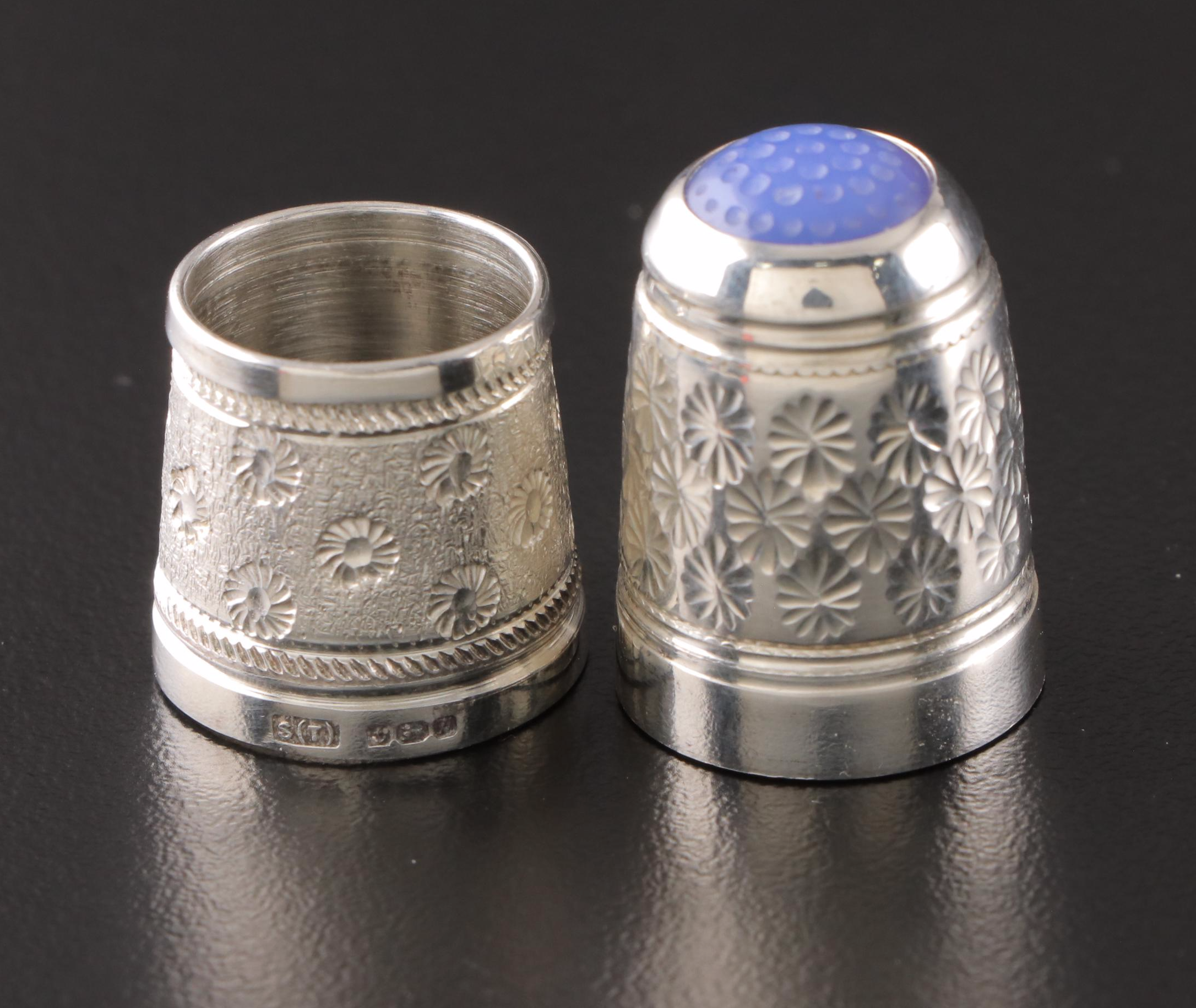 English Sterling Silver Thimbles, Late 20th Century | EBTH