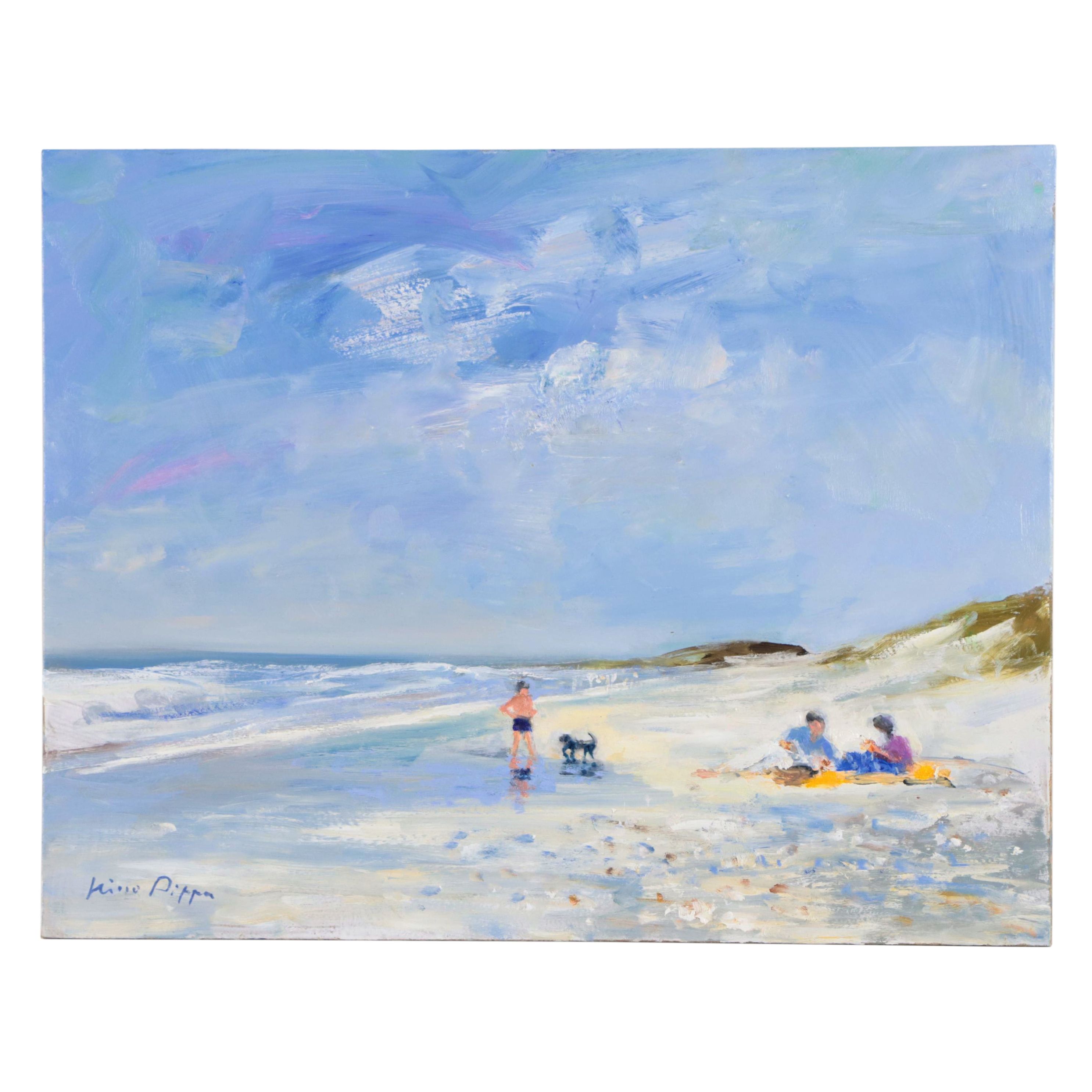 Nino Pippa Oil Painting "Florida - Beach Scene," 2017 | EBTH