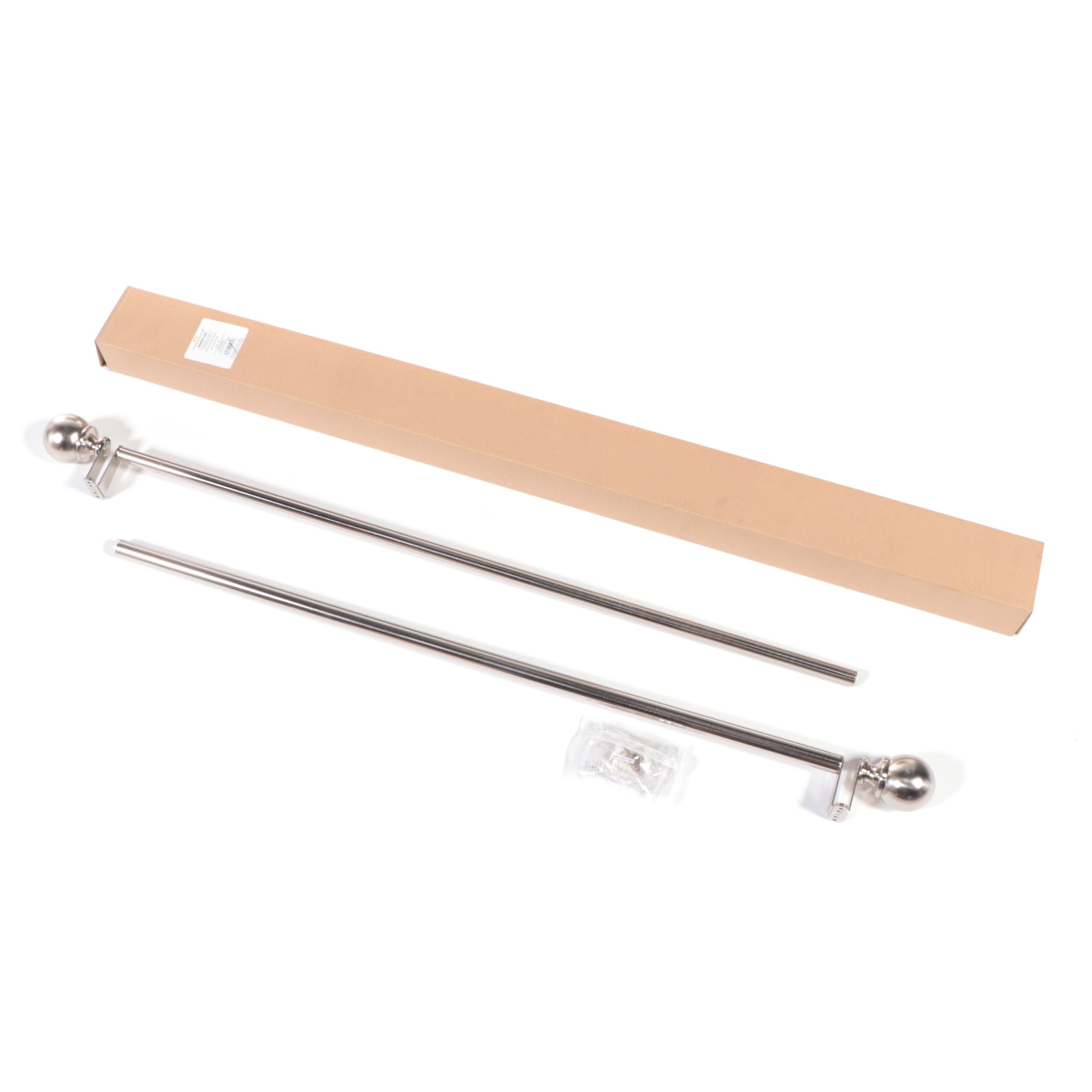 Threshold Brushed Nickel Ball Curtain Rods | EBTH