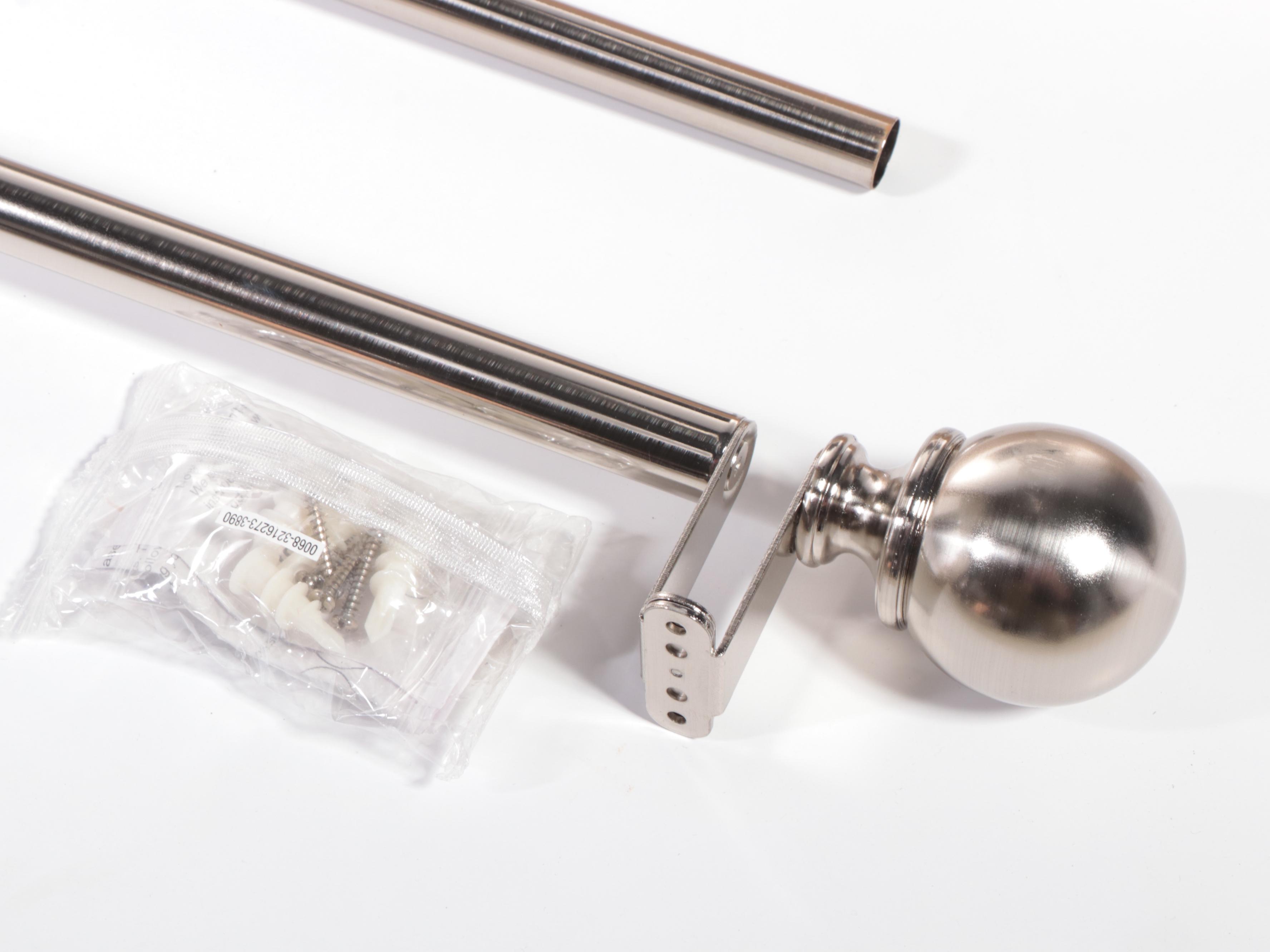 Threshold Brushed Nickel Ball Curtain Rods | EBTH
