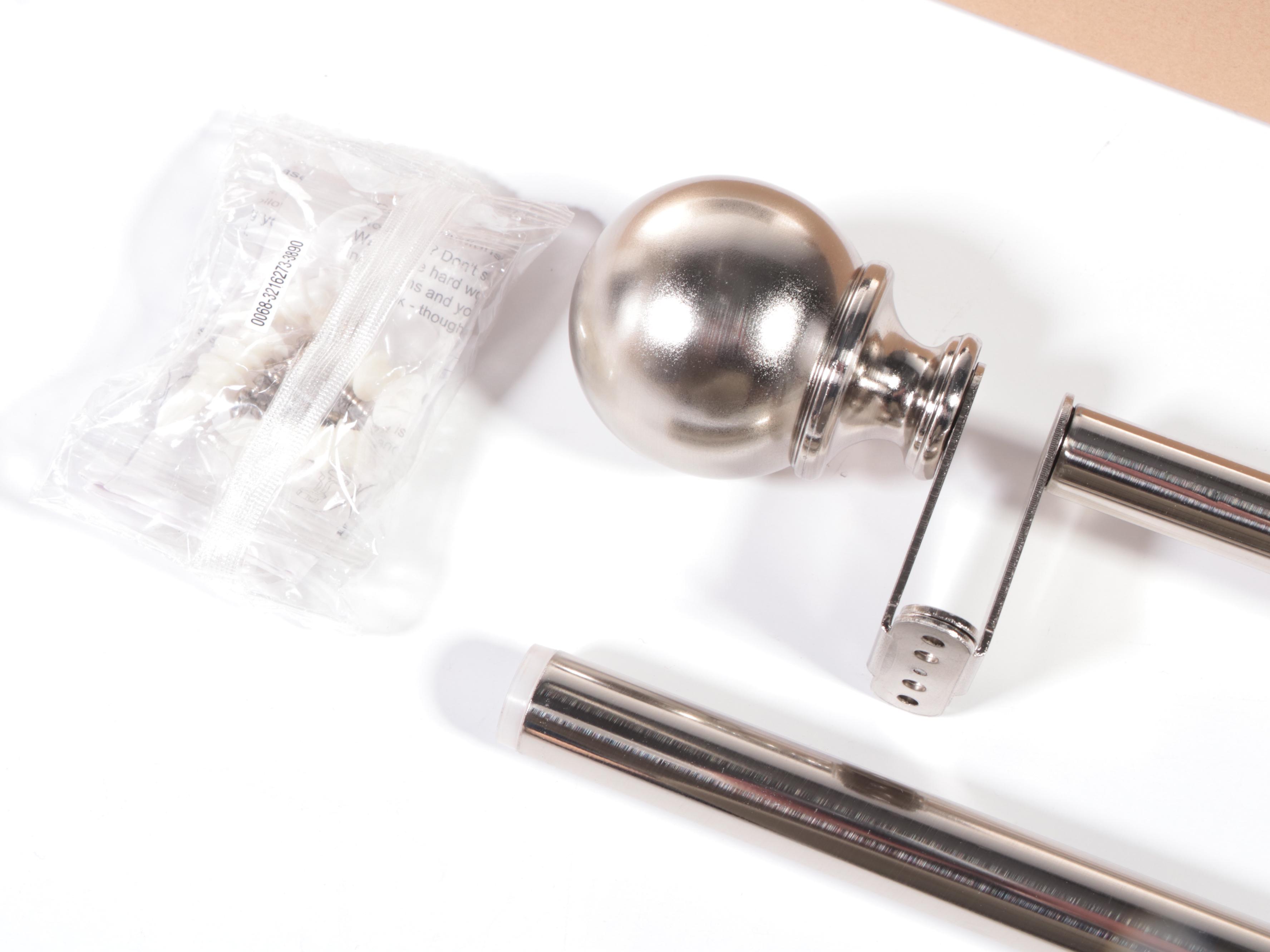 Threshold Brushed Nickel Ball Curtain Rods | EBTH