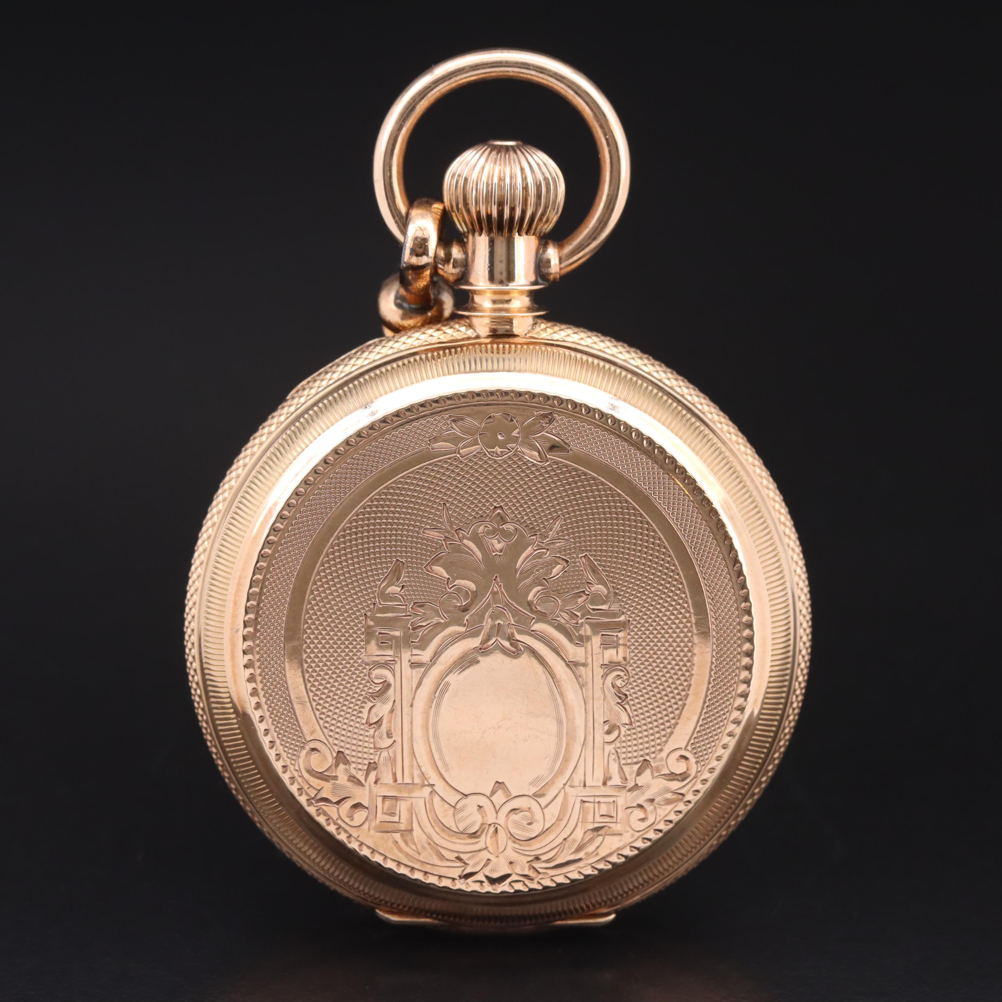 1880 Elgin Hunter Case Pocket Watch with Chain | EBTH