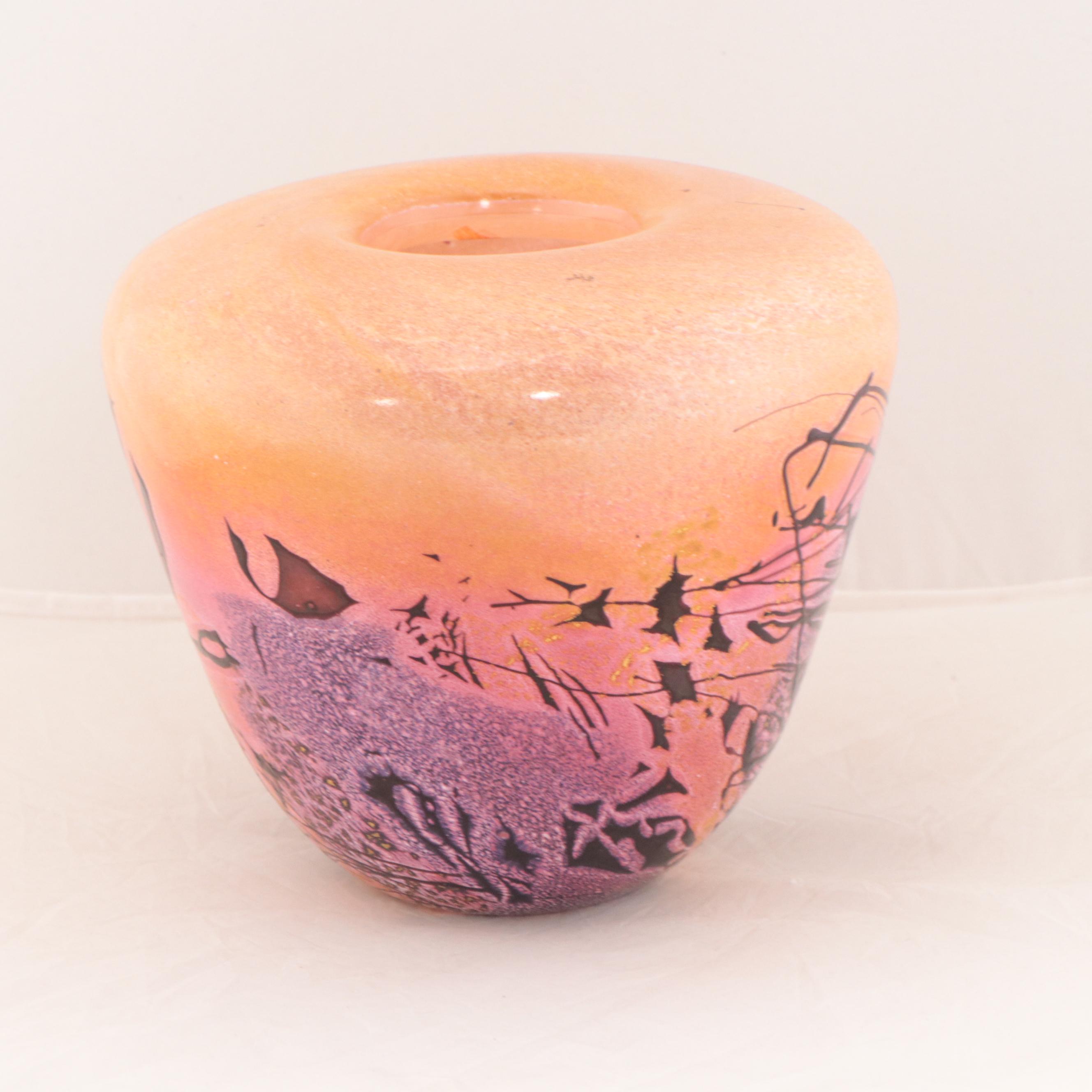 Michael Nourot Handmade Studio Art Glass Vase | EBTH