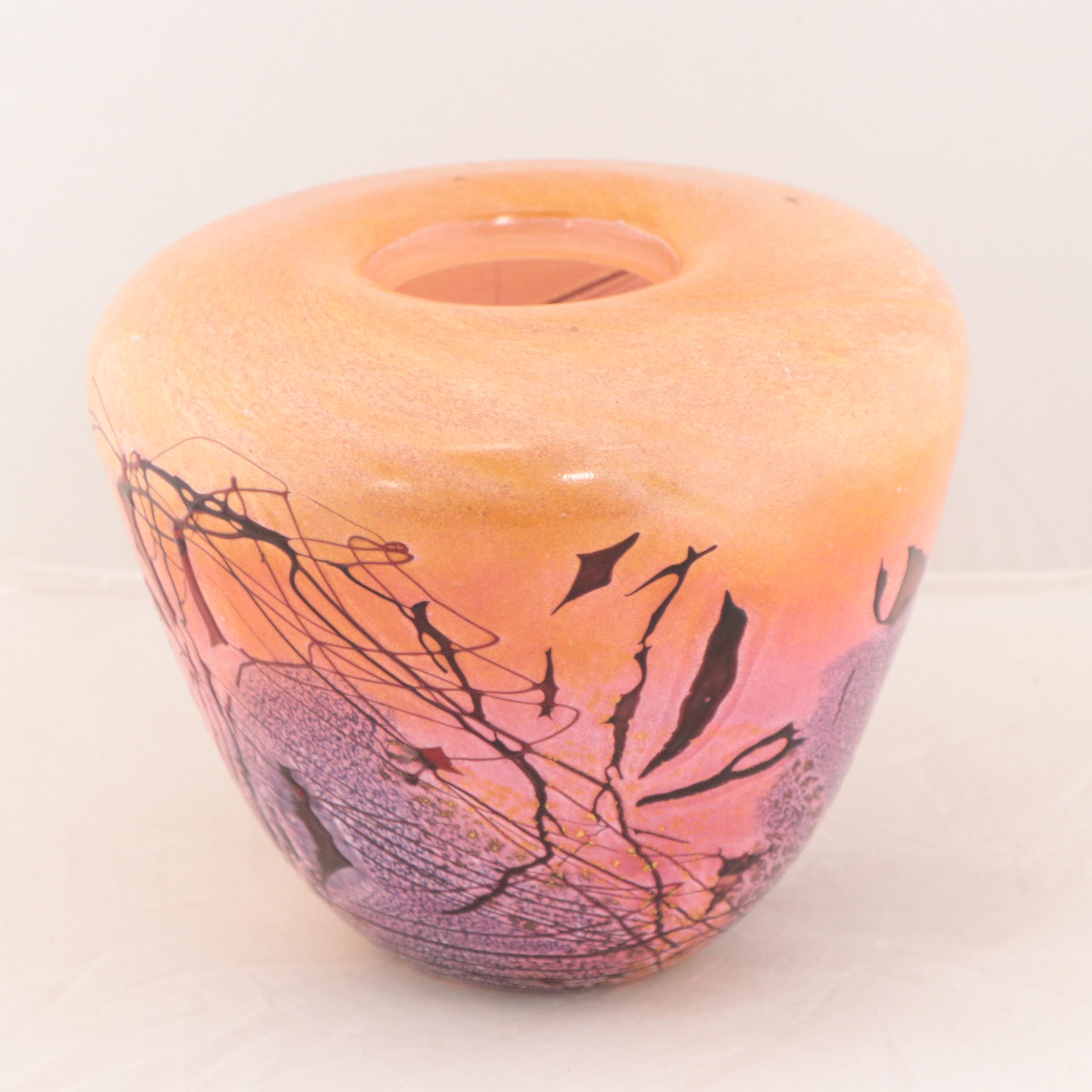 Michael Nourot Handmade Studio Art Glass Vase | EBTH