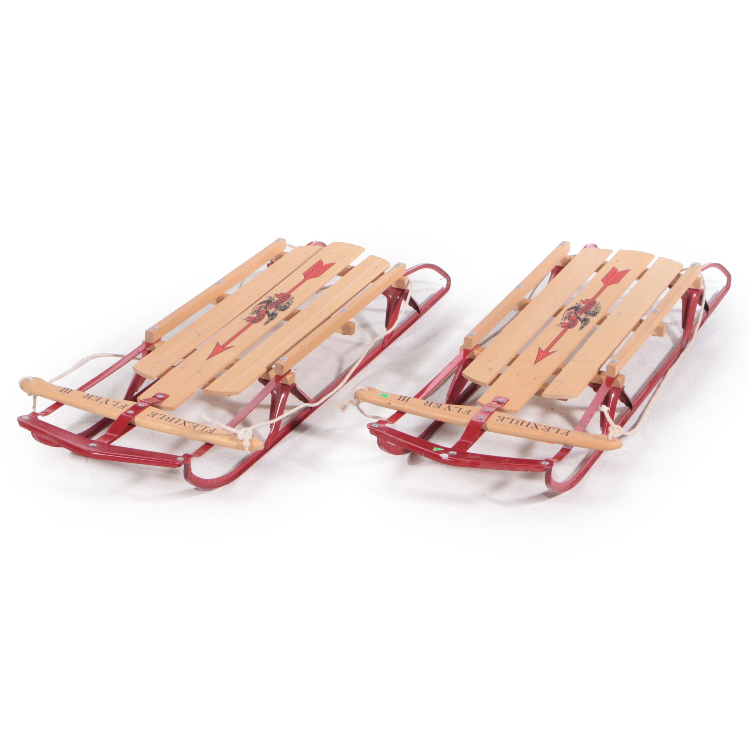 Flexible Flyer III Wood and Metal Sleds | EBTH
