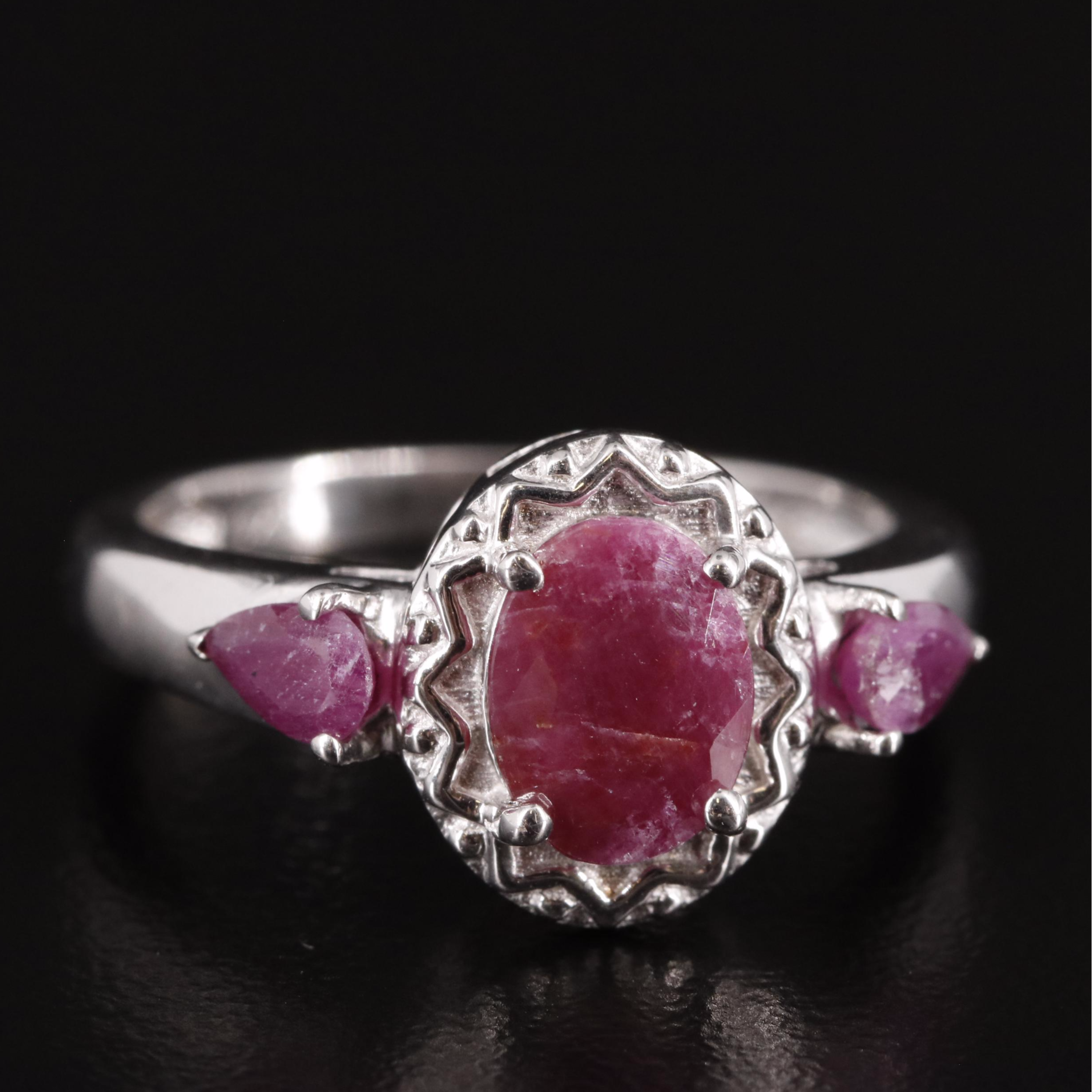 Sterling Silver Filled Corundum Ring | EBTH