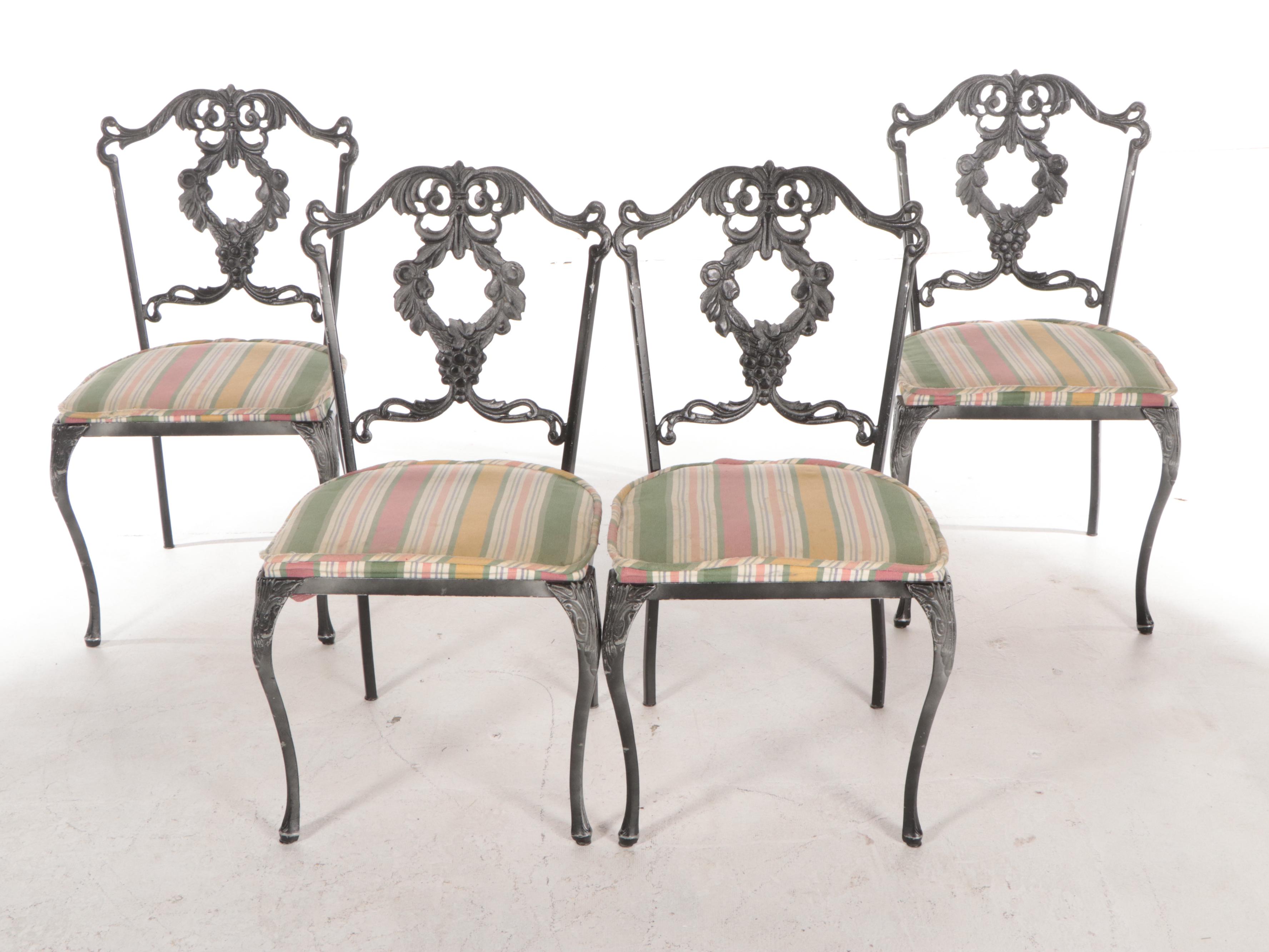Five-Piece Plantation Patterns Inc. Cast Aluminum and Glass Top Patio ...