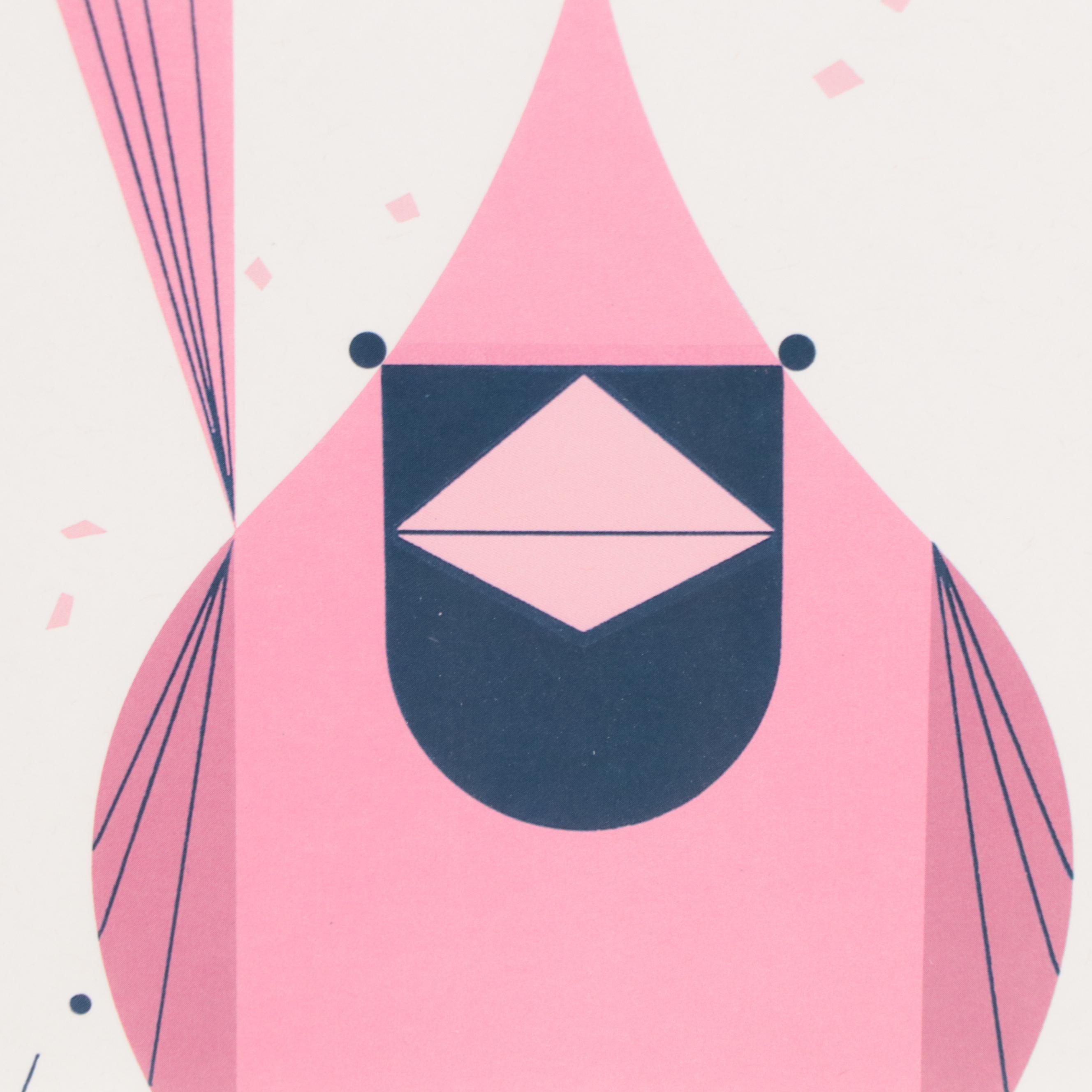 Charley Harper Offset Lithograph "Cardinal Close-Up" | EBTH