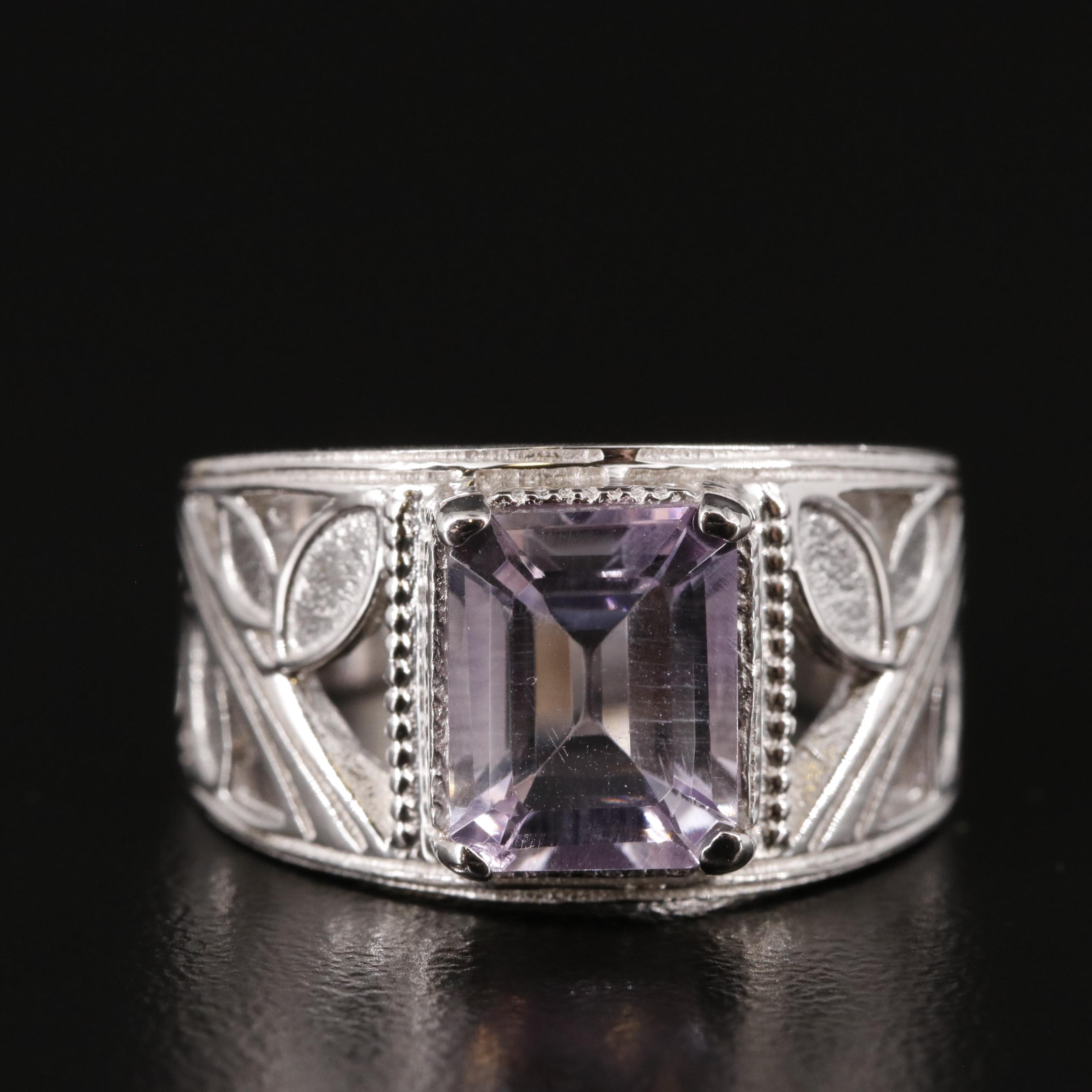 Sterling Silver Amethyst Ring | EBTH