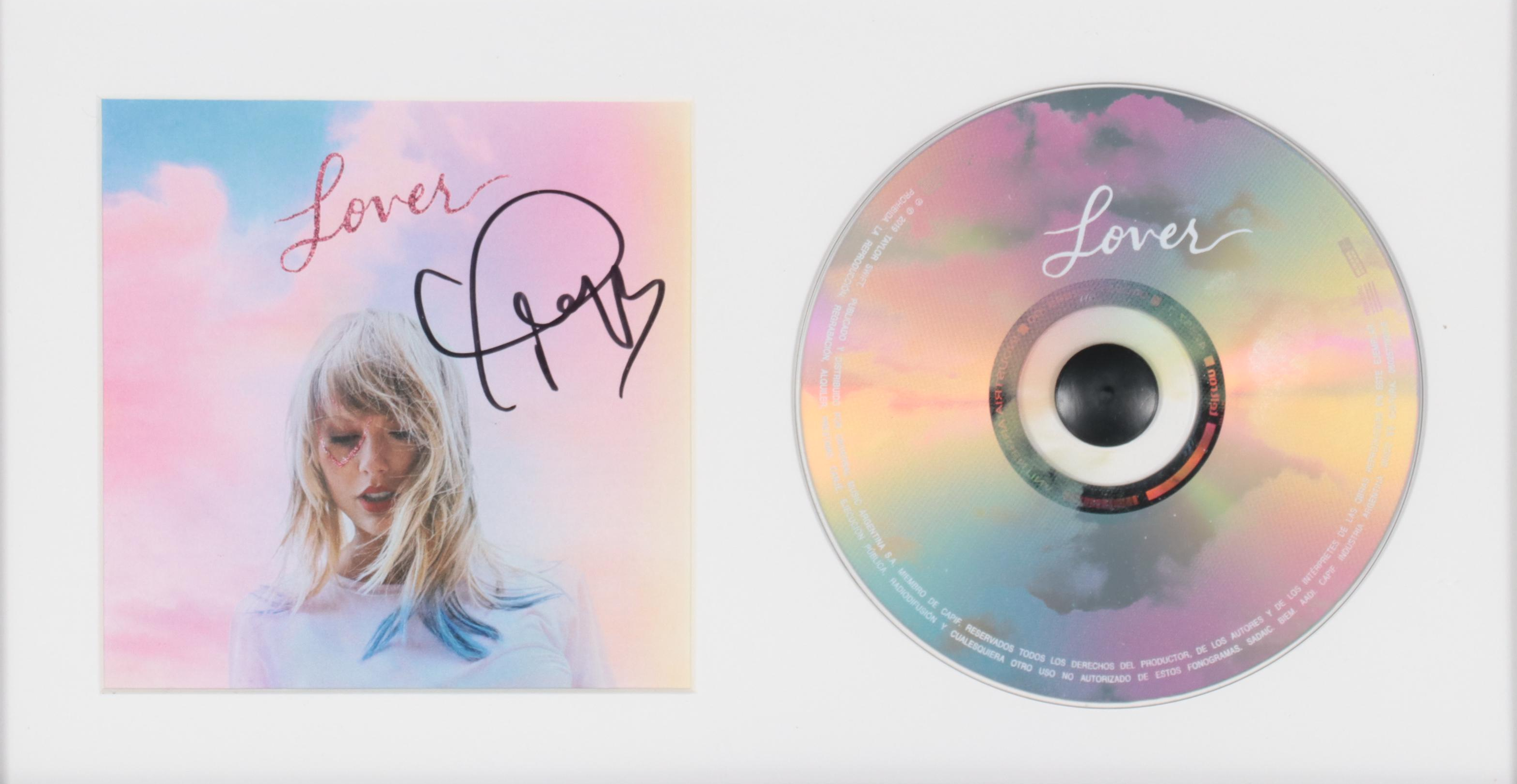 Taylor Swift Signed "Lover" CD in Matted Glass Frame | EBTH