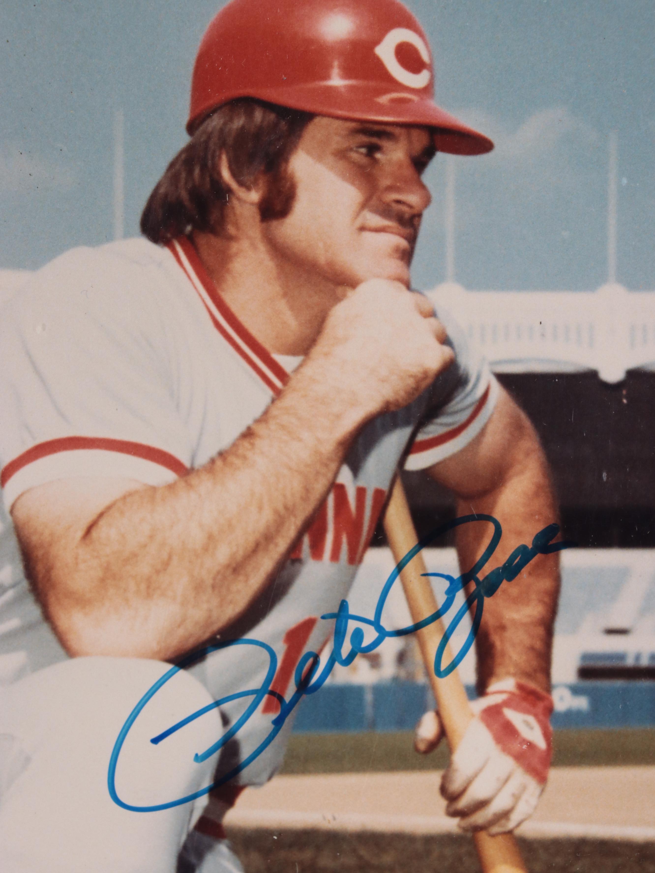 Pete Rose Signed "Charlie Hustle" Display, Cincinnati Reds, MVP | EBTH
