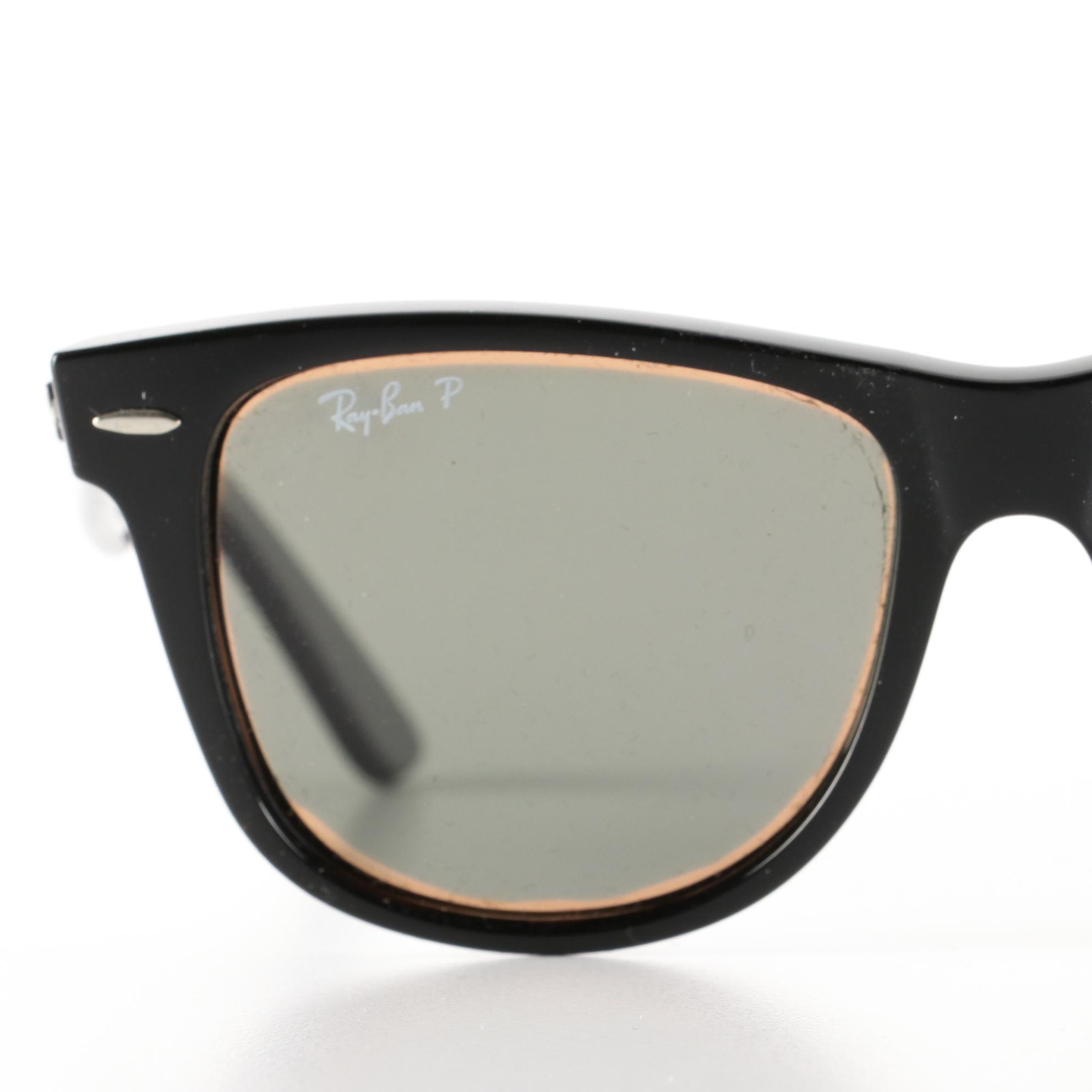 Ray-Ban Wayfarer RB2140 Polarized Sunglasses with Case and Box | EBTH