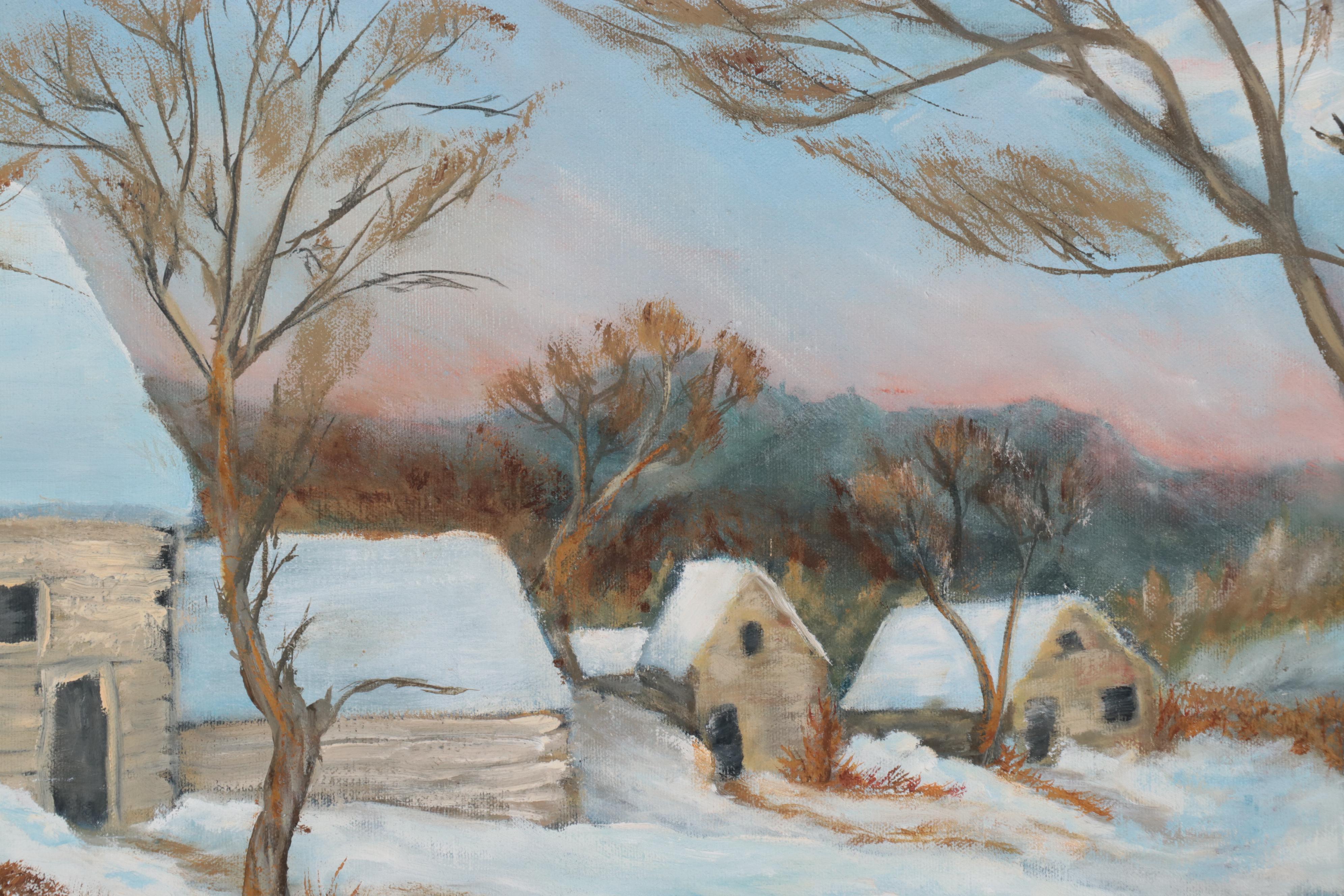 William Patrick Oil Painting of Winter Landscape | EBTH