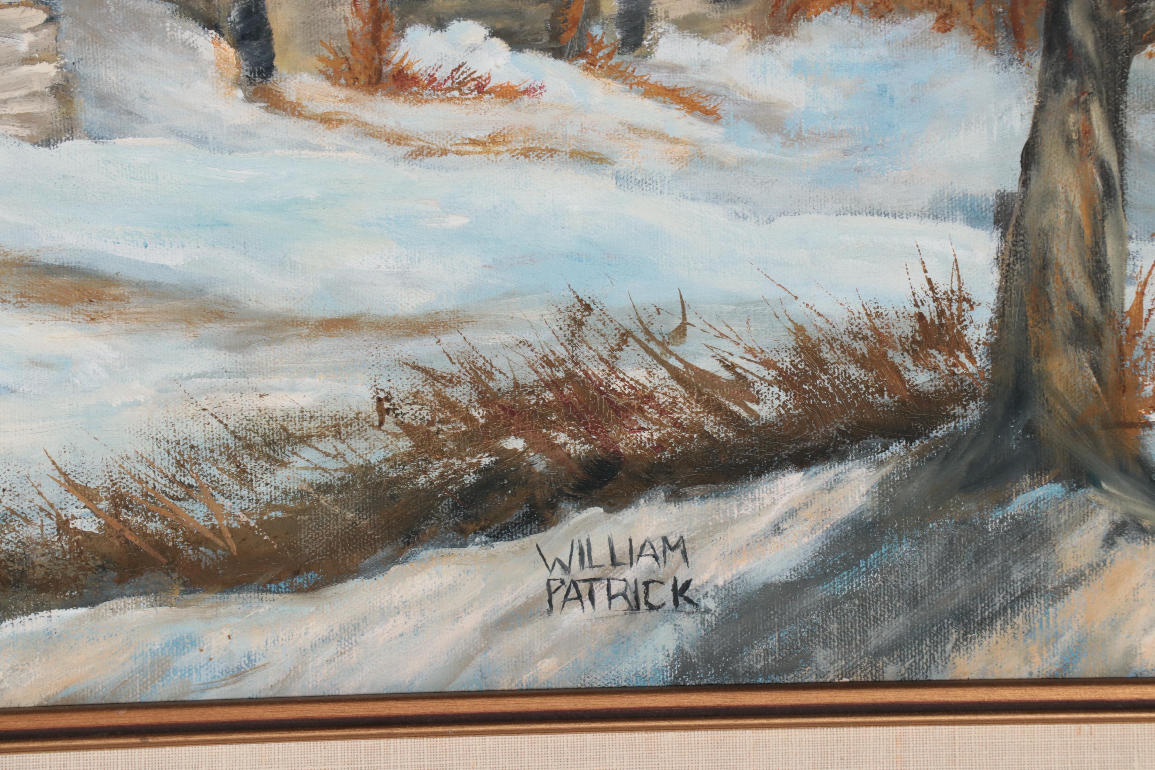 William Patrick Oil Painting of Winter Landscape | EBTH