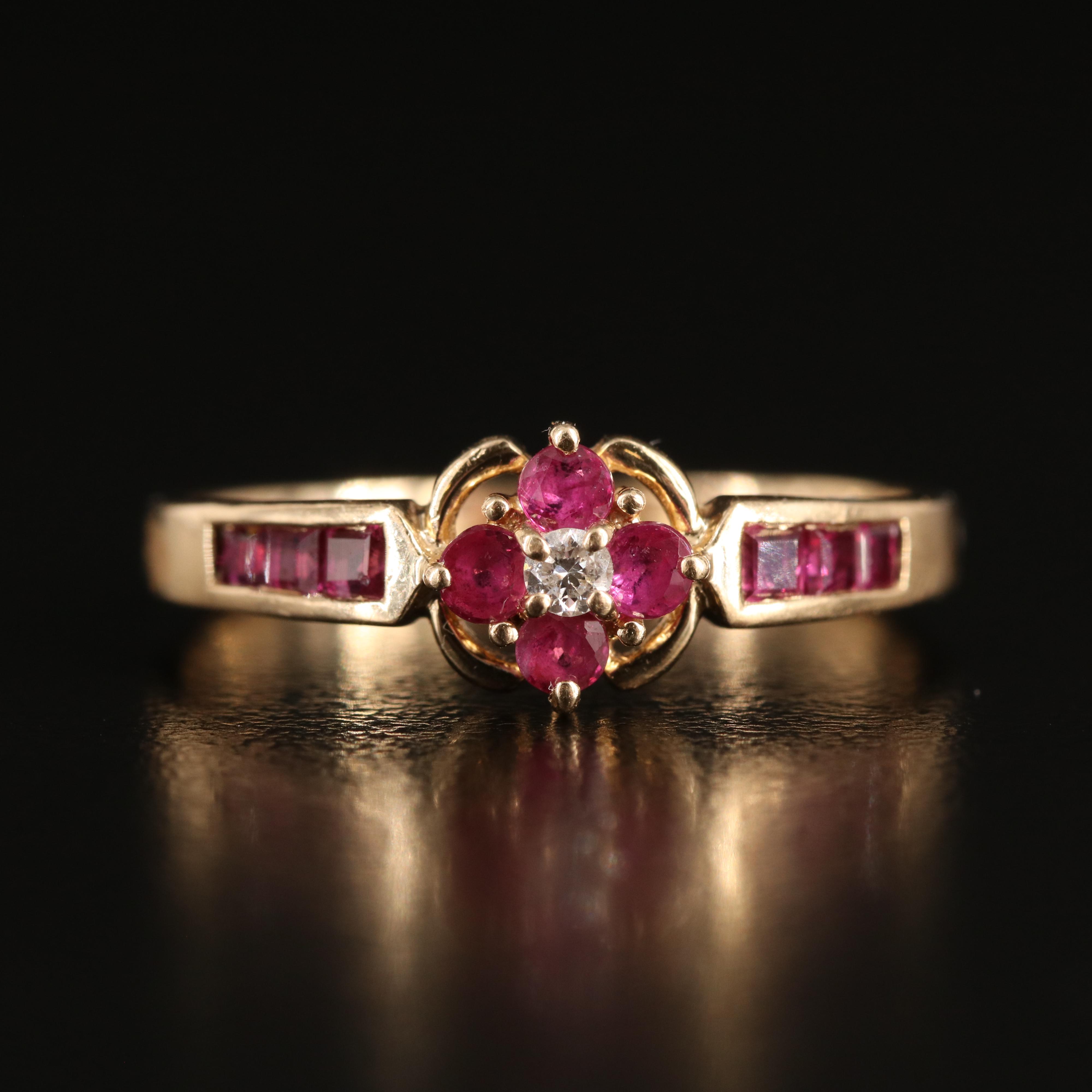 14K Diamond and Ruby Ring | EBTH