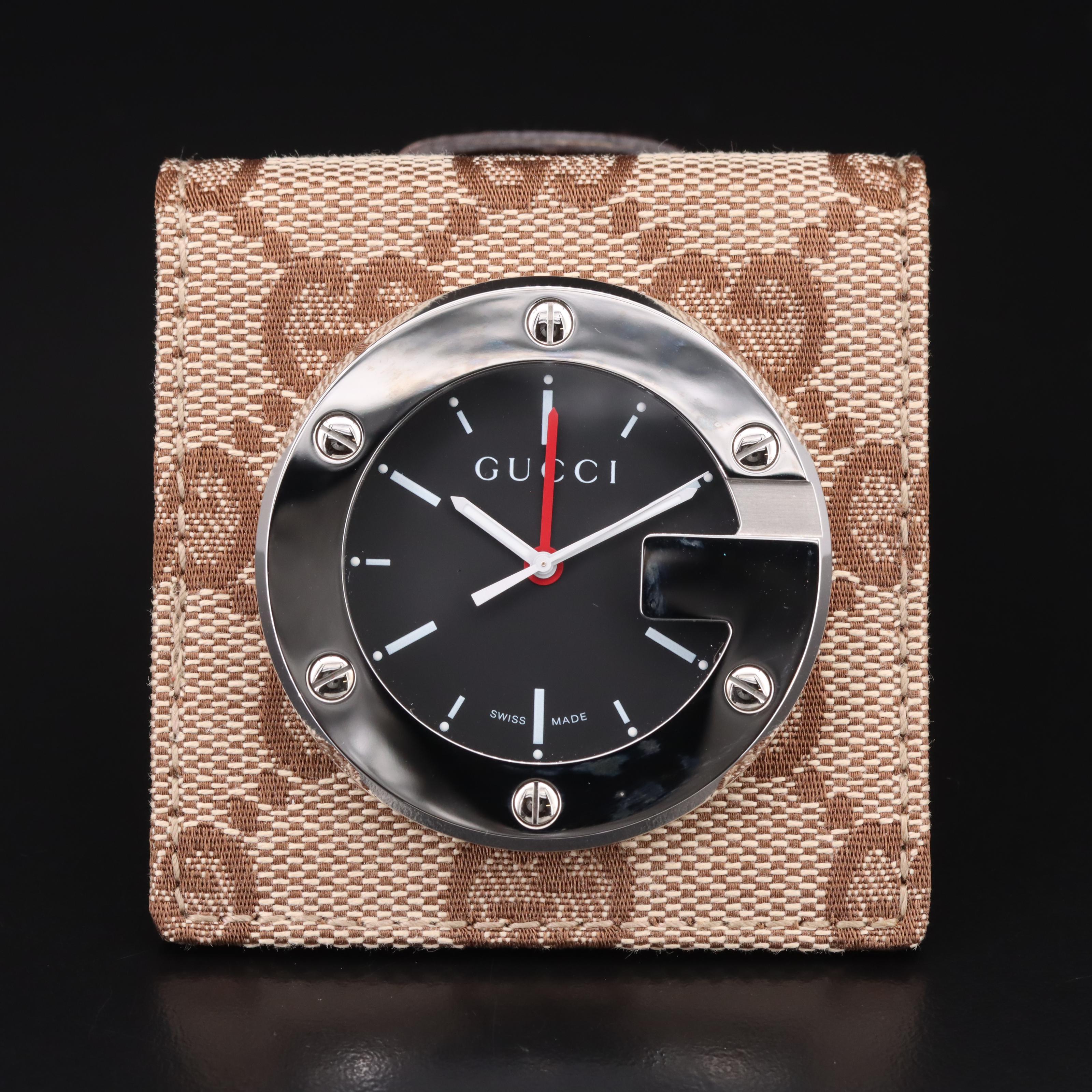 Gucci Monogram Canvas Travel Alarm Clock | EBTH