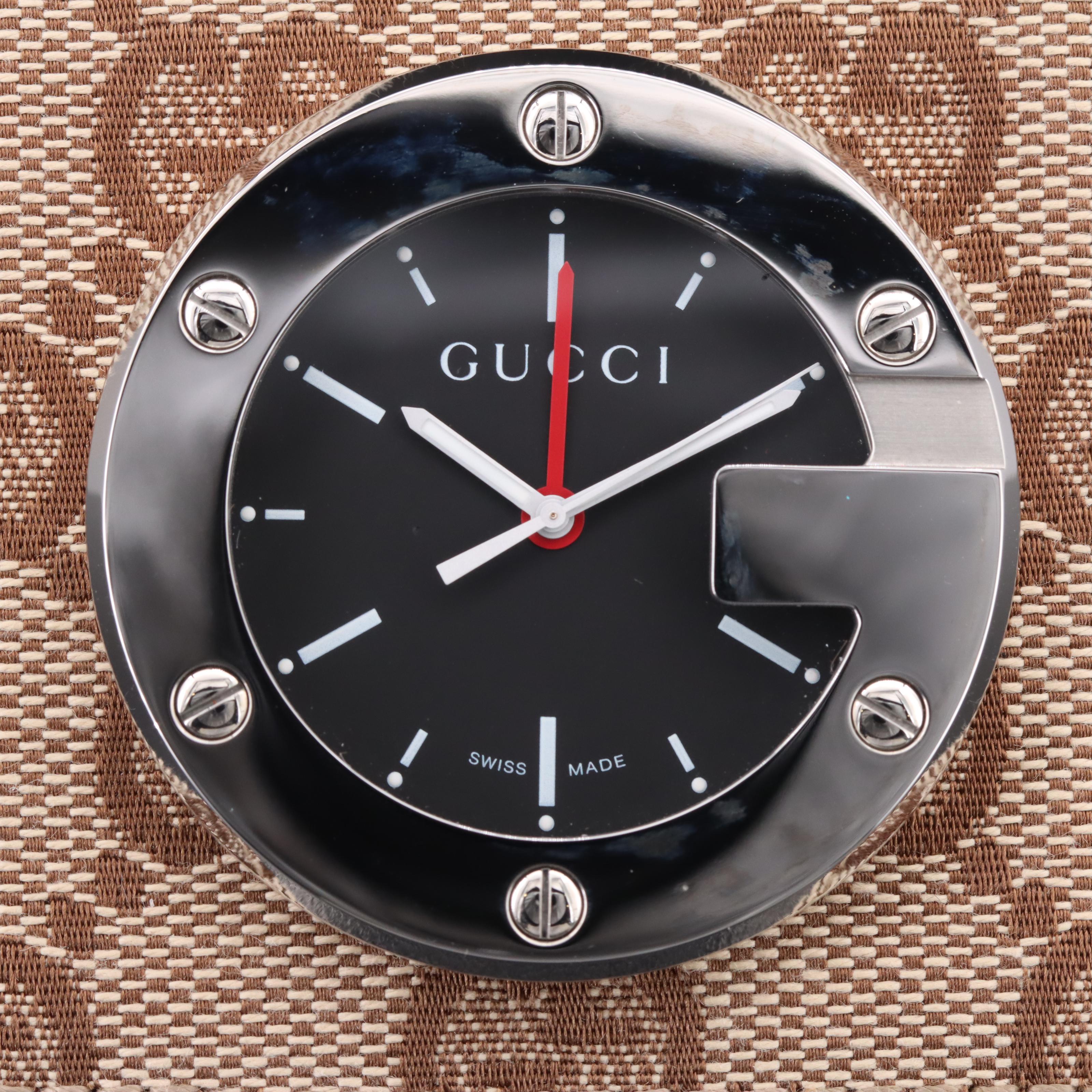 Gucci Monogram Canvas Travel Alarm Clock | EBTH
