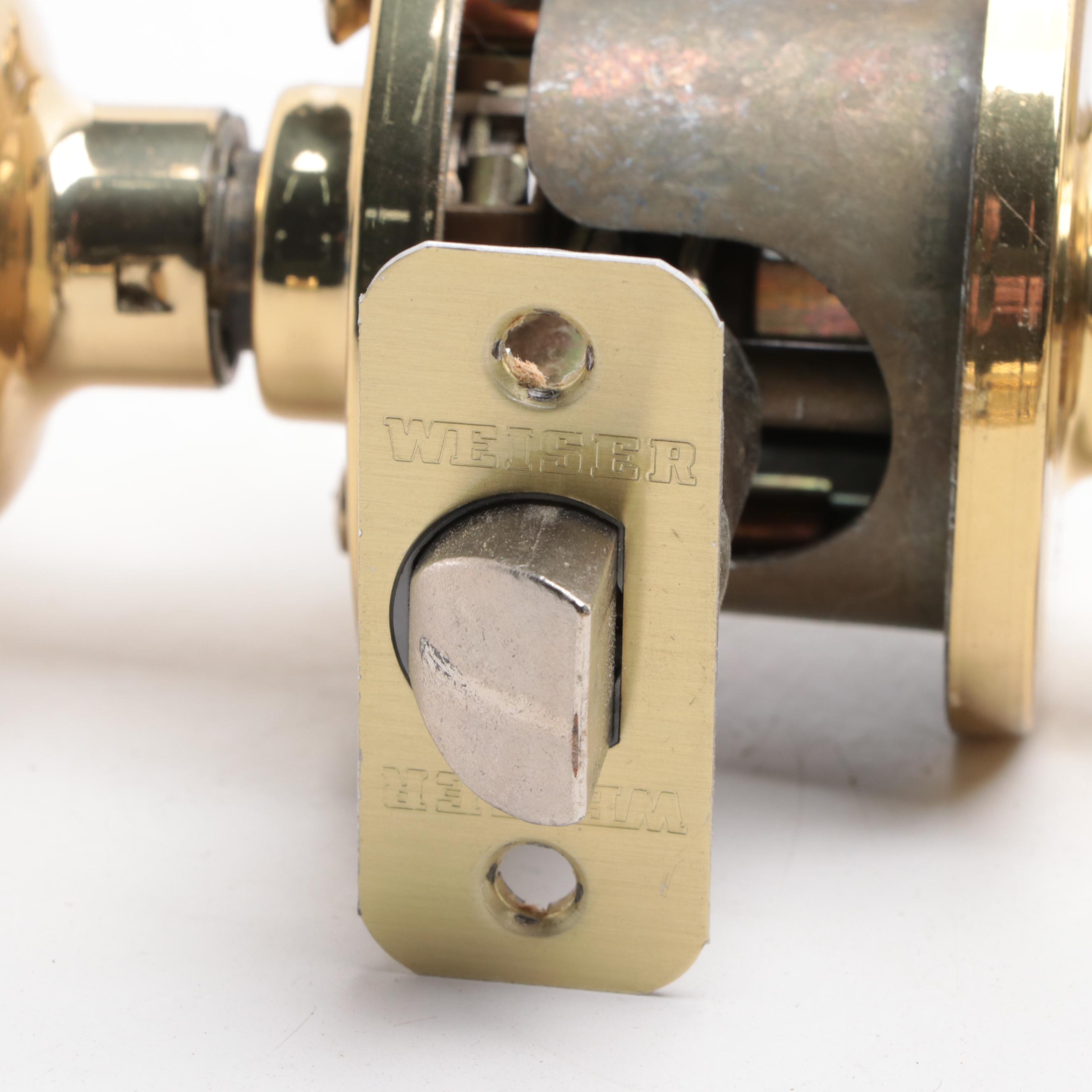 Weiser Brass-Tone Interior Door Knob Sets | EBTH
