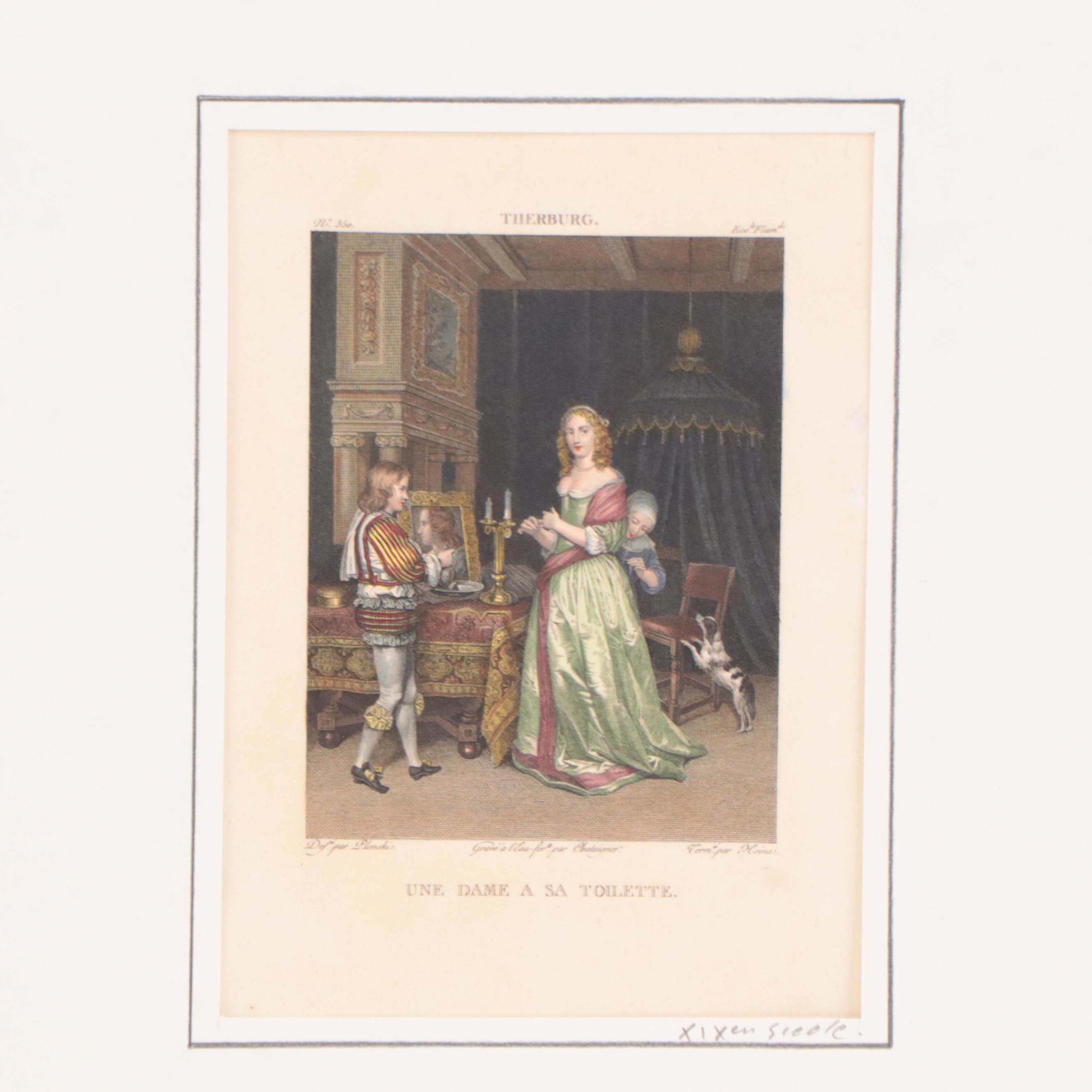 Alexis Chataignier Intaglio Print After Gerard Ter Borch II, Circa 1810 ...