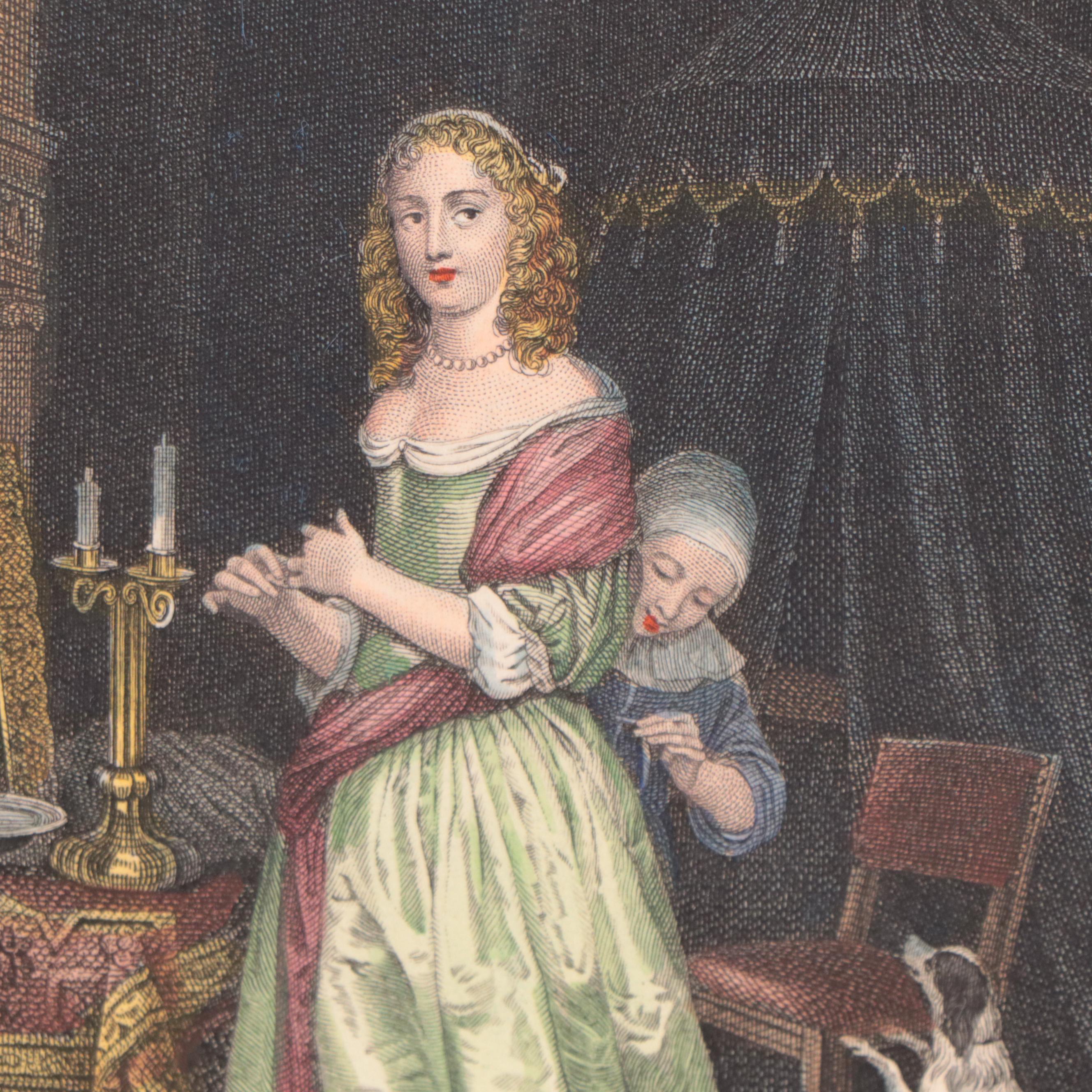 Alexis Chataignier Intaglio Print After Gerard Ter Borch II, Circa 1810 ...