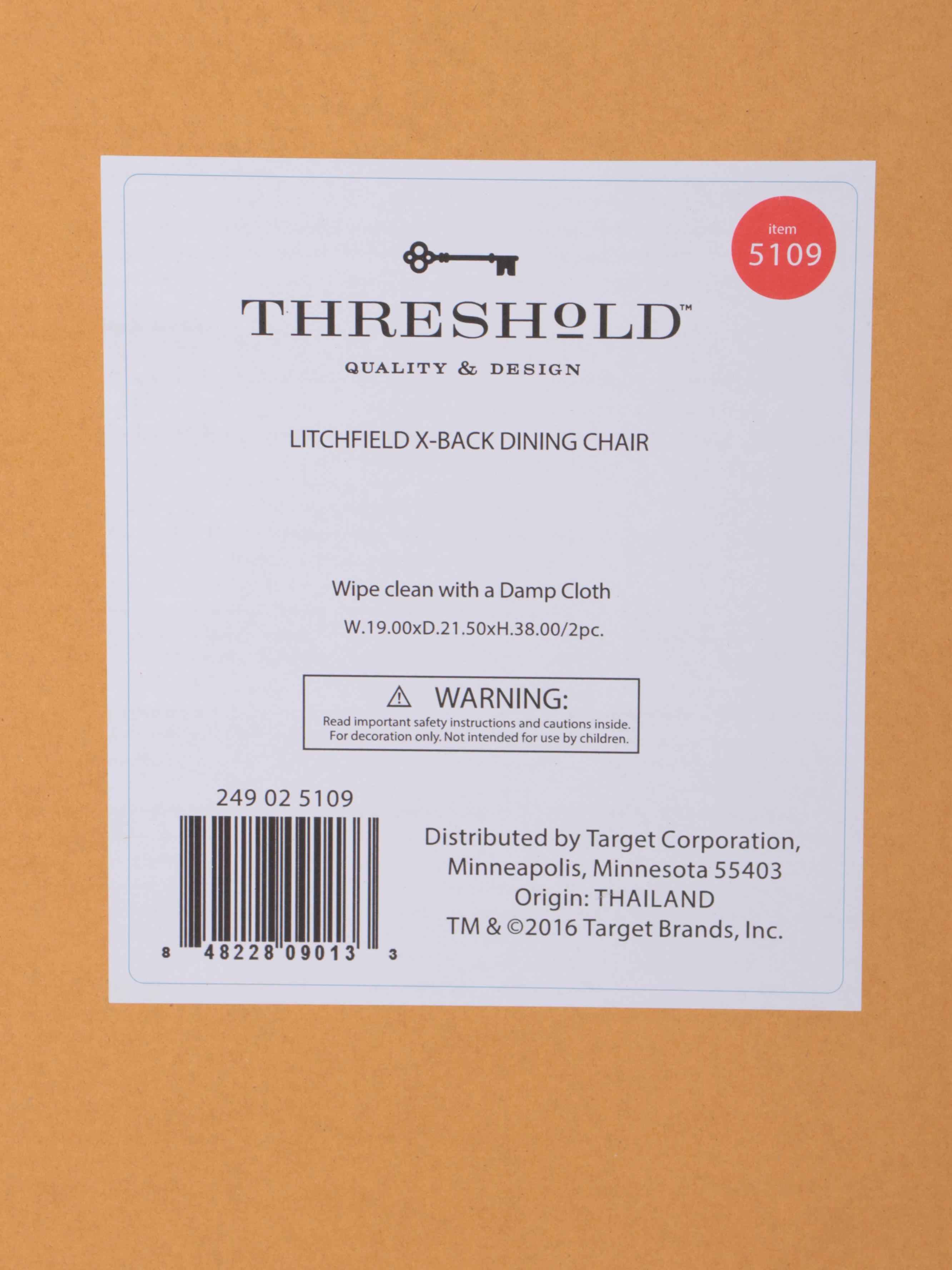 Threshold with Litchfield X-Back Dining Chairs | EBTH