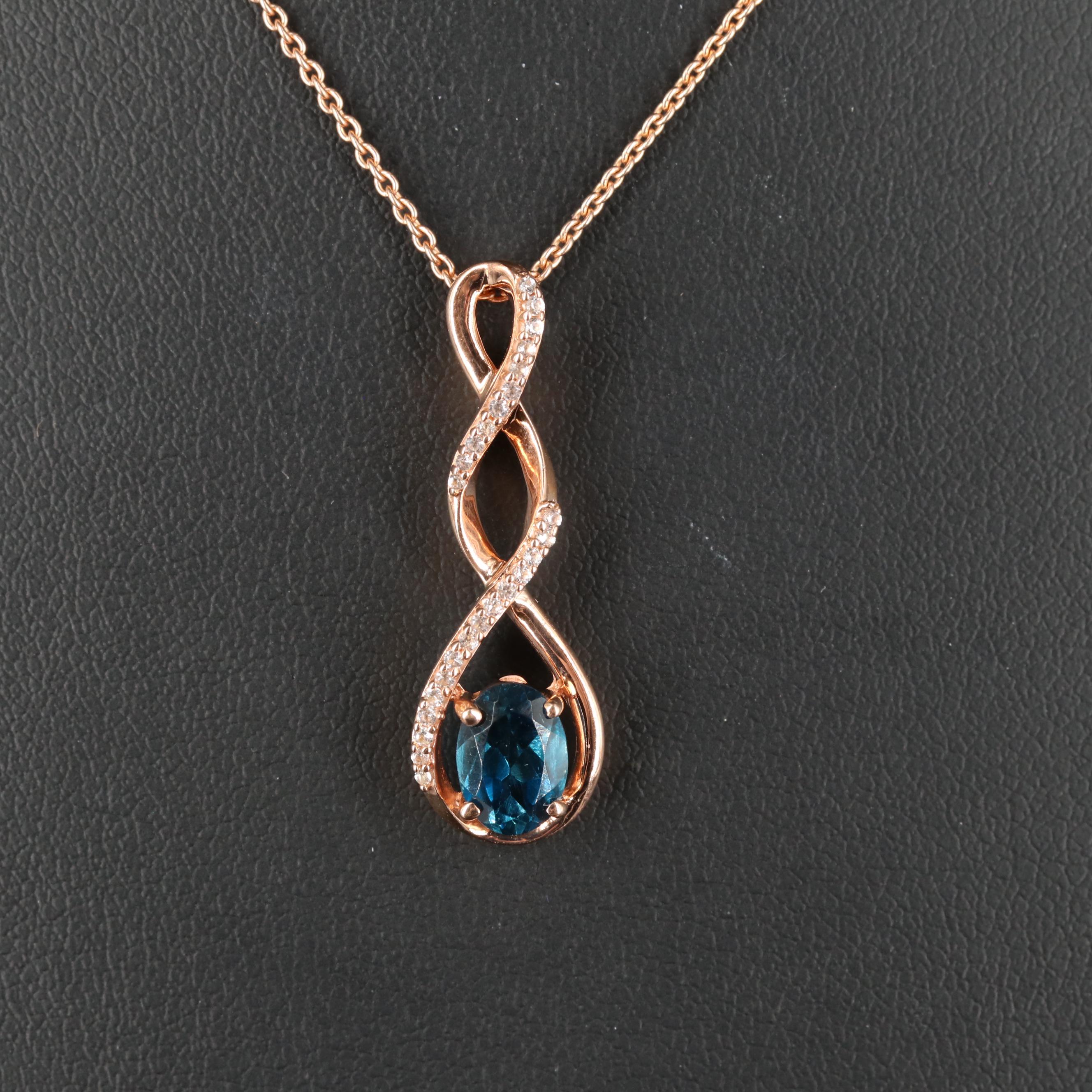 Sterling Silver Freshwater Pearl, Ruby, Blue Topaz with Gold Wash | EBTH