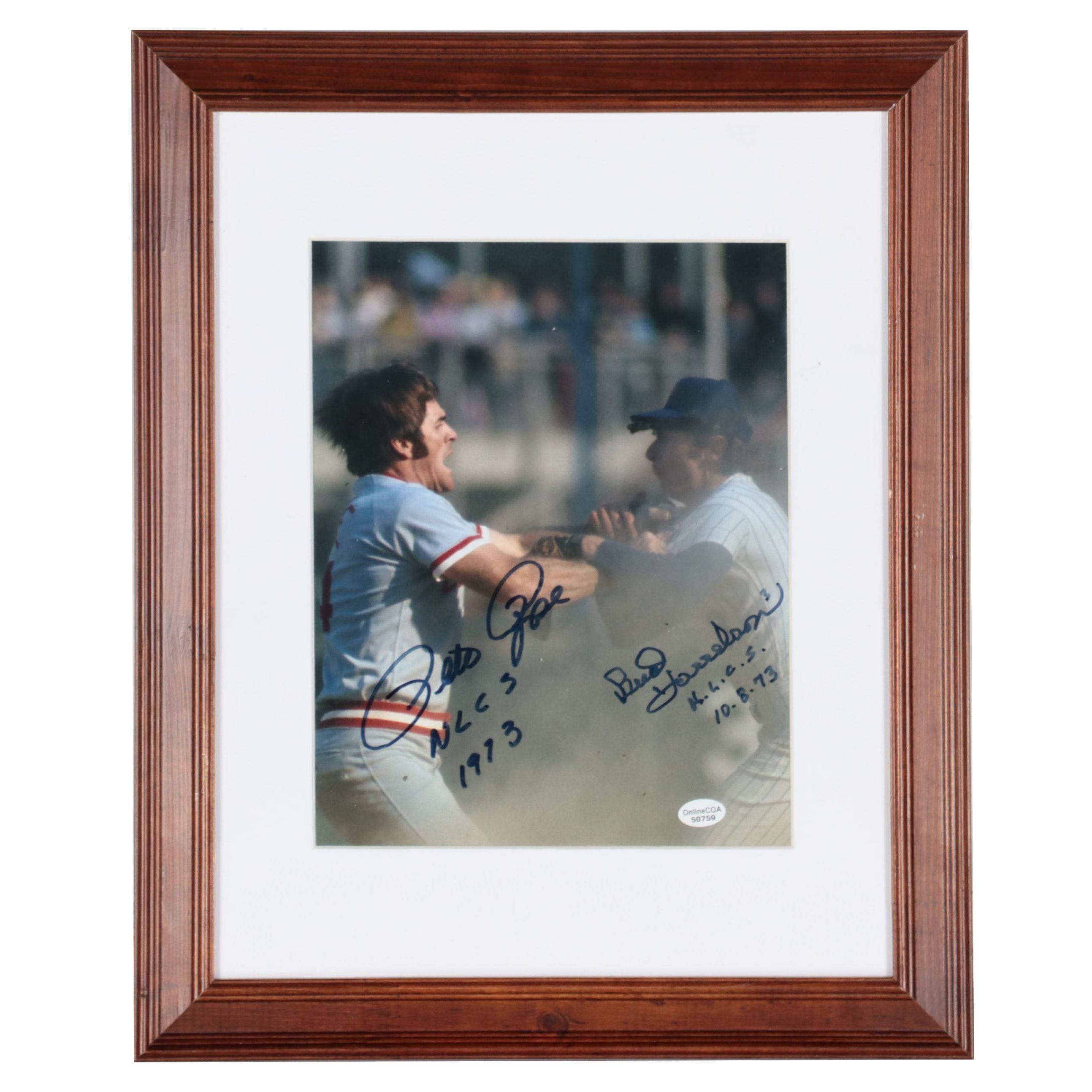 Pete Rose and Bud Harrelson Signed Cincinnati Reds, New York Mets ...