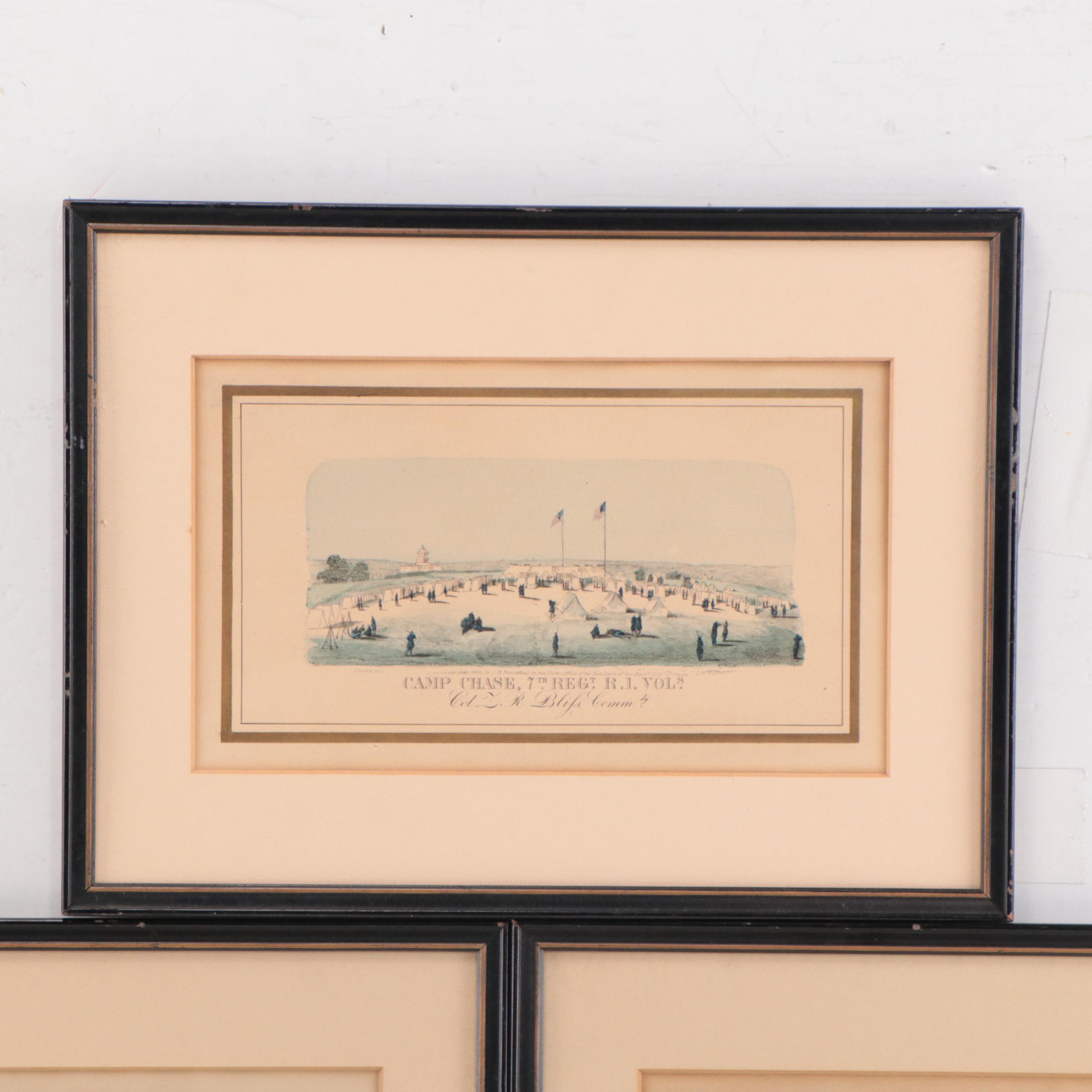 Hand-Colored Lithographs of Army Camps | EBTH