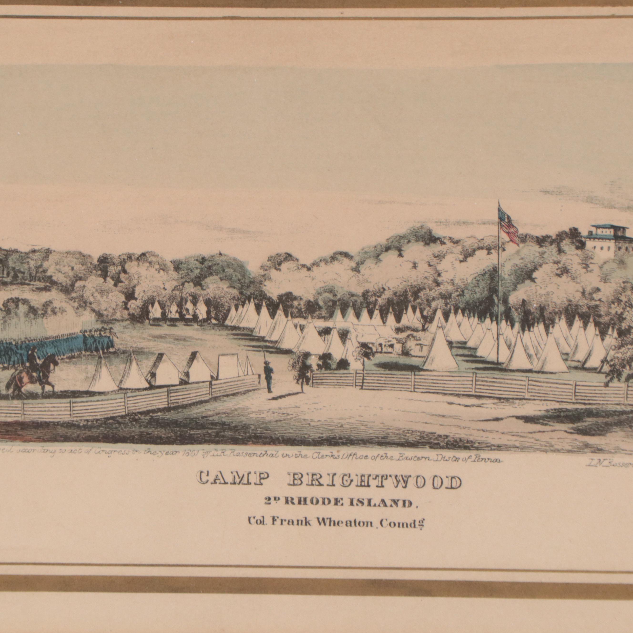 Hand-Colored Lithographs of Army Camps | EBTH