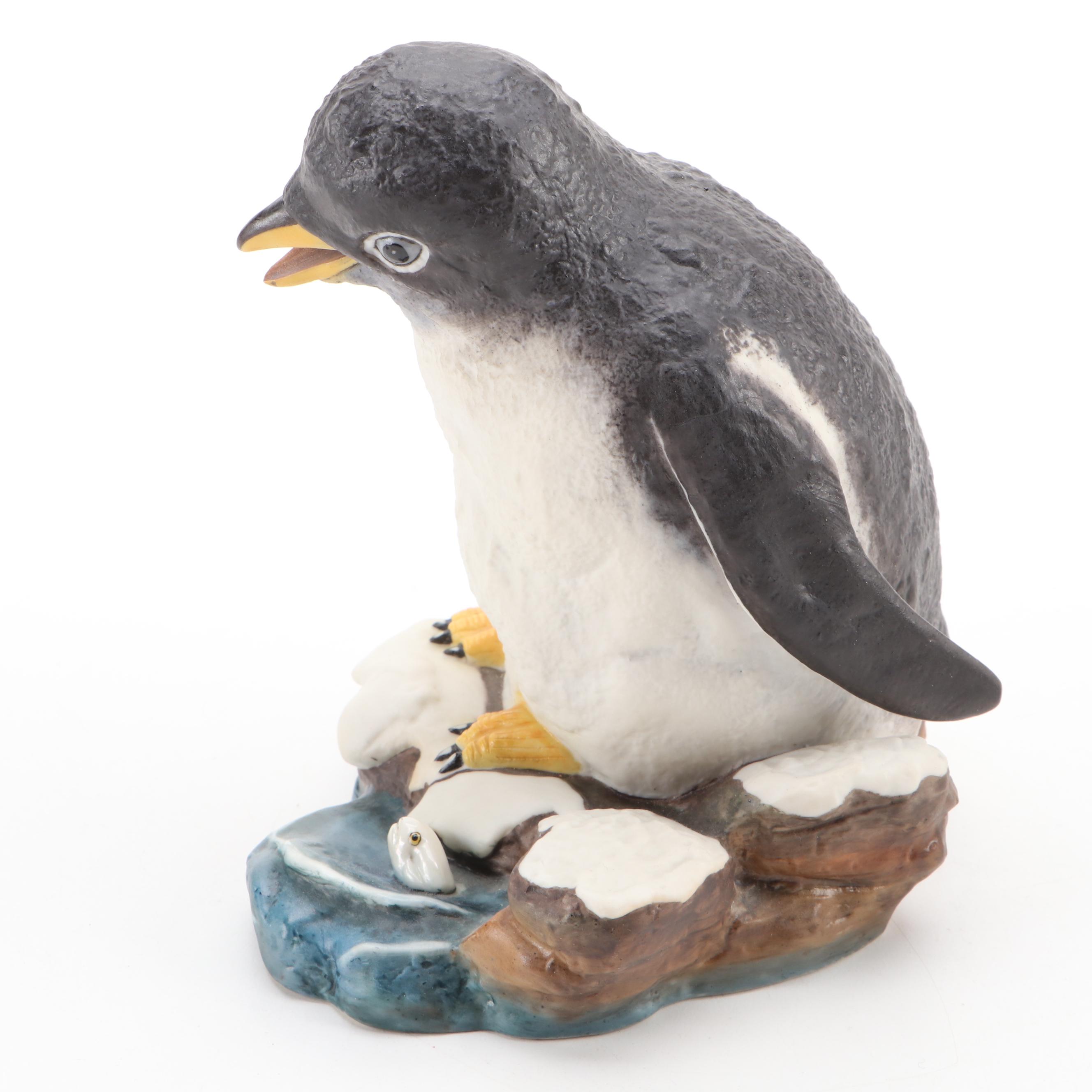 Boehm "Gentoo Penguin", "Baby Cardinal", and "Fledgling Cuckoo" Bird ...