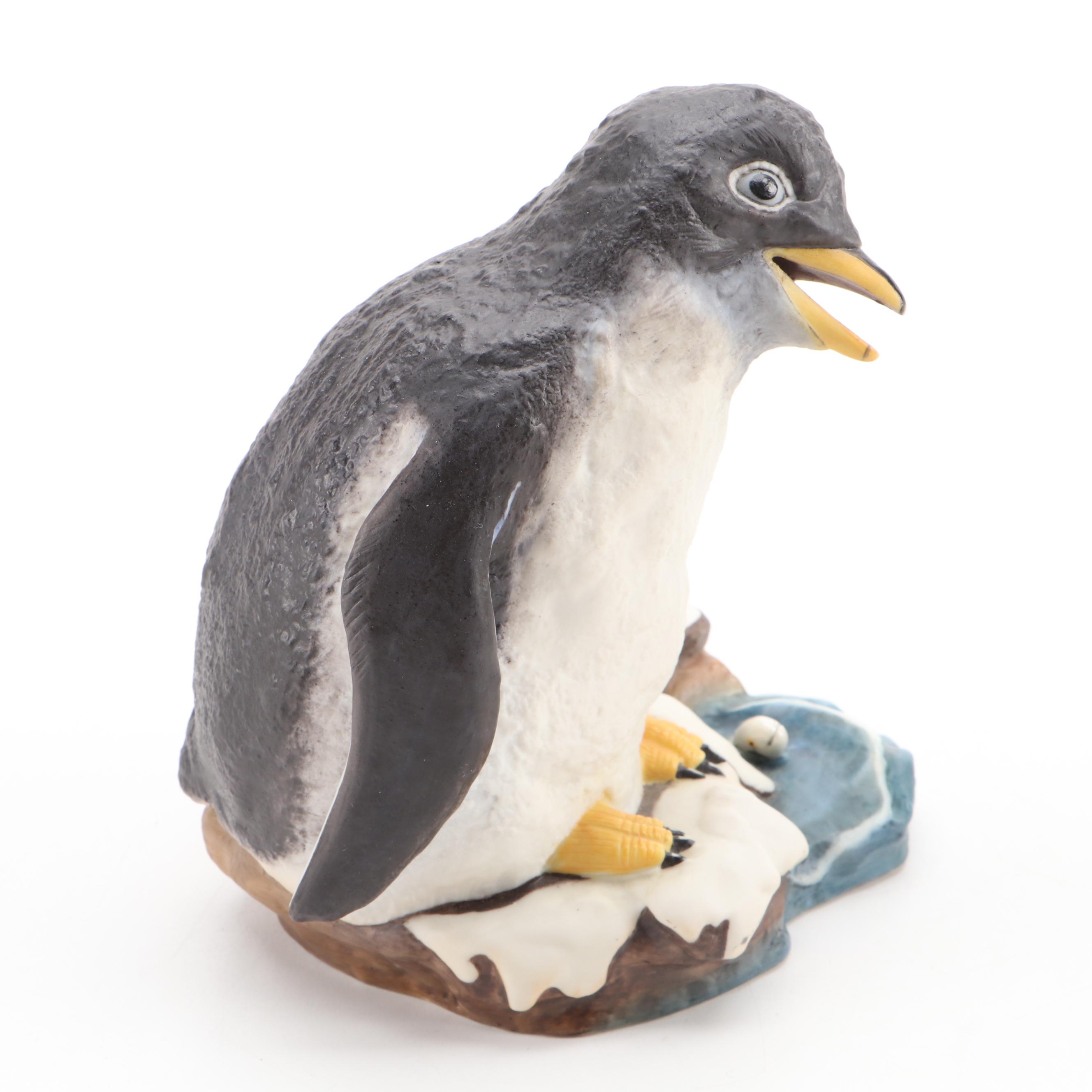 Boehm "Gentoo Penguin", "Baby Cardinal", and "Fledgling Cuckoo" Bird ...