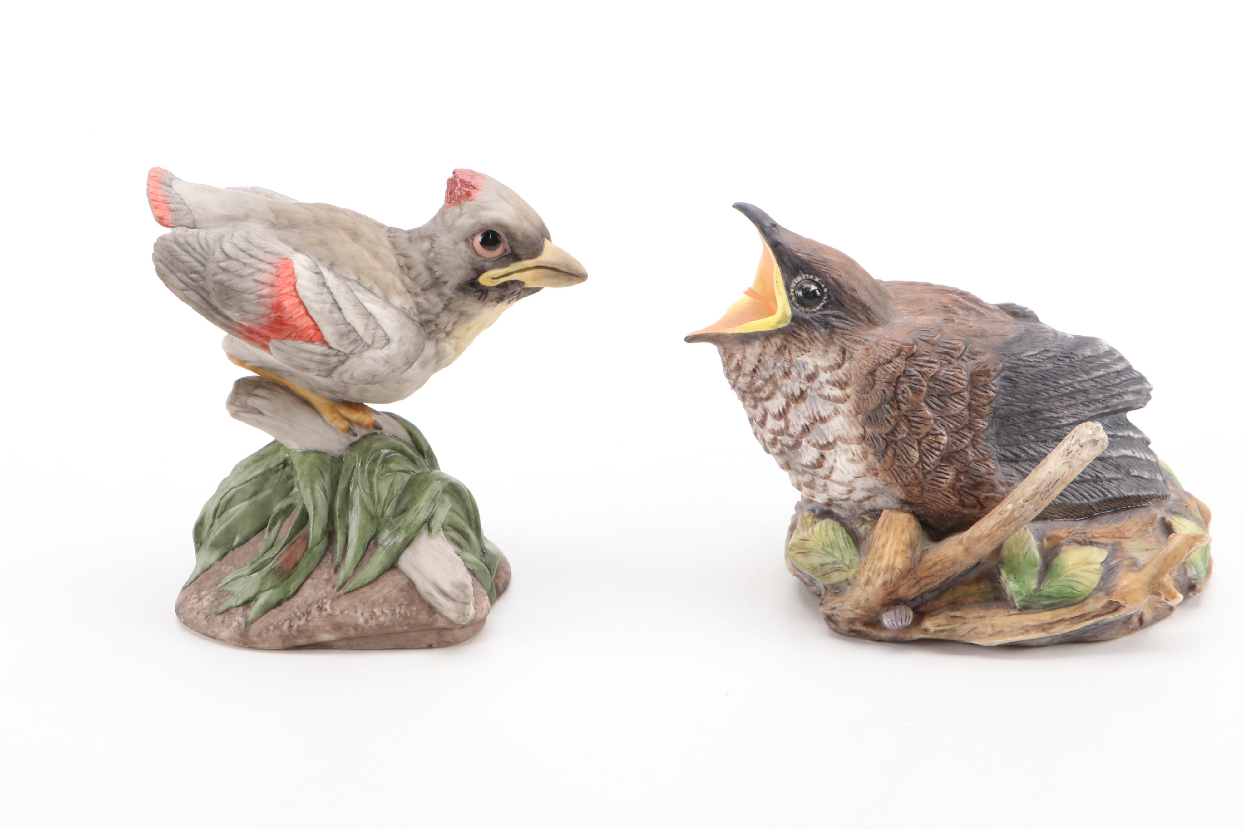 Boehm "Gentoo Penguin", "Baby Cardinal", and "Fledgling Cuckoo" Bird ...