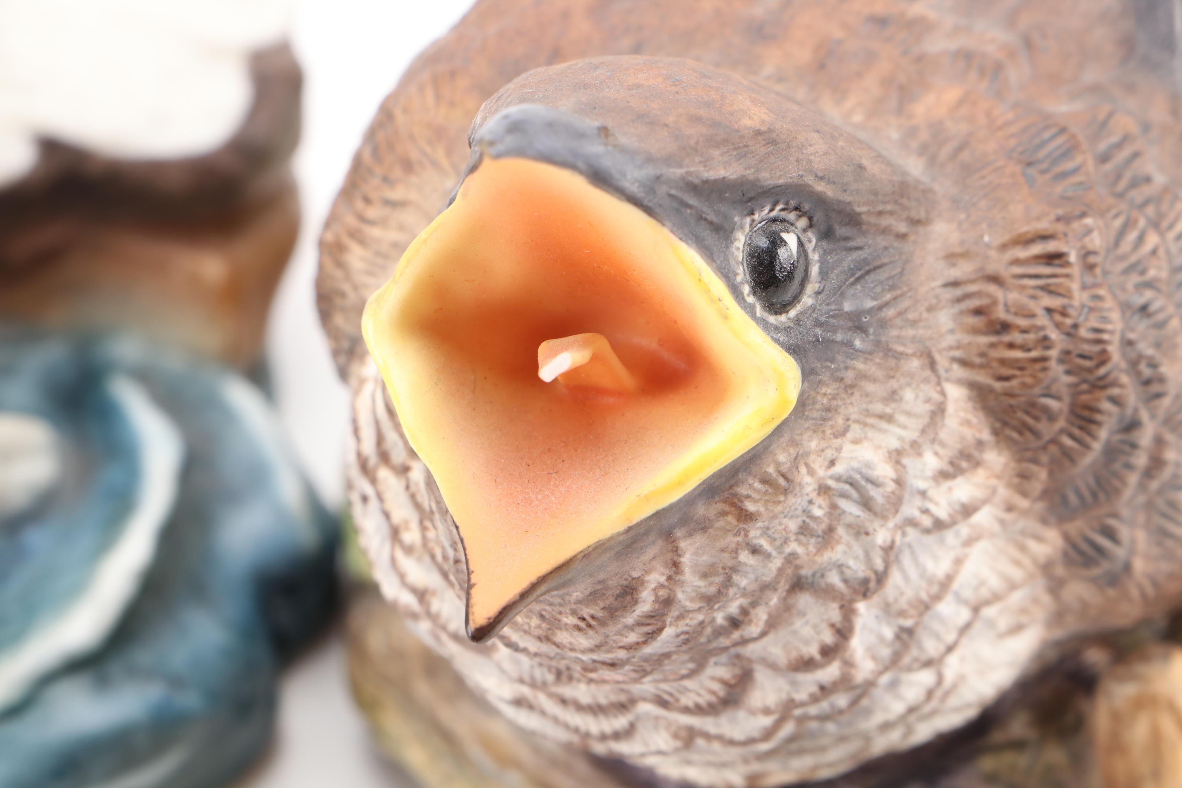 Boehm "Gentoo Penguin", "Baby Cardinal", and "Fledgling Cuckoo" Bird ...