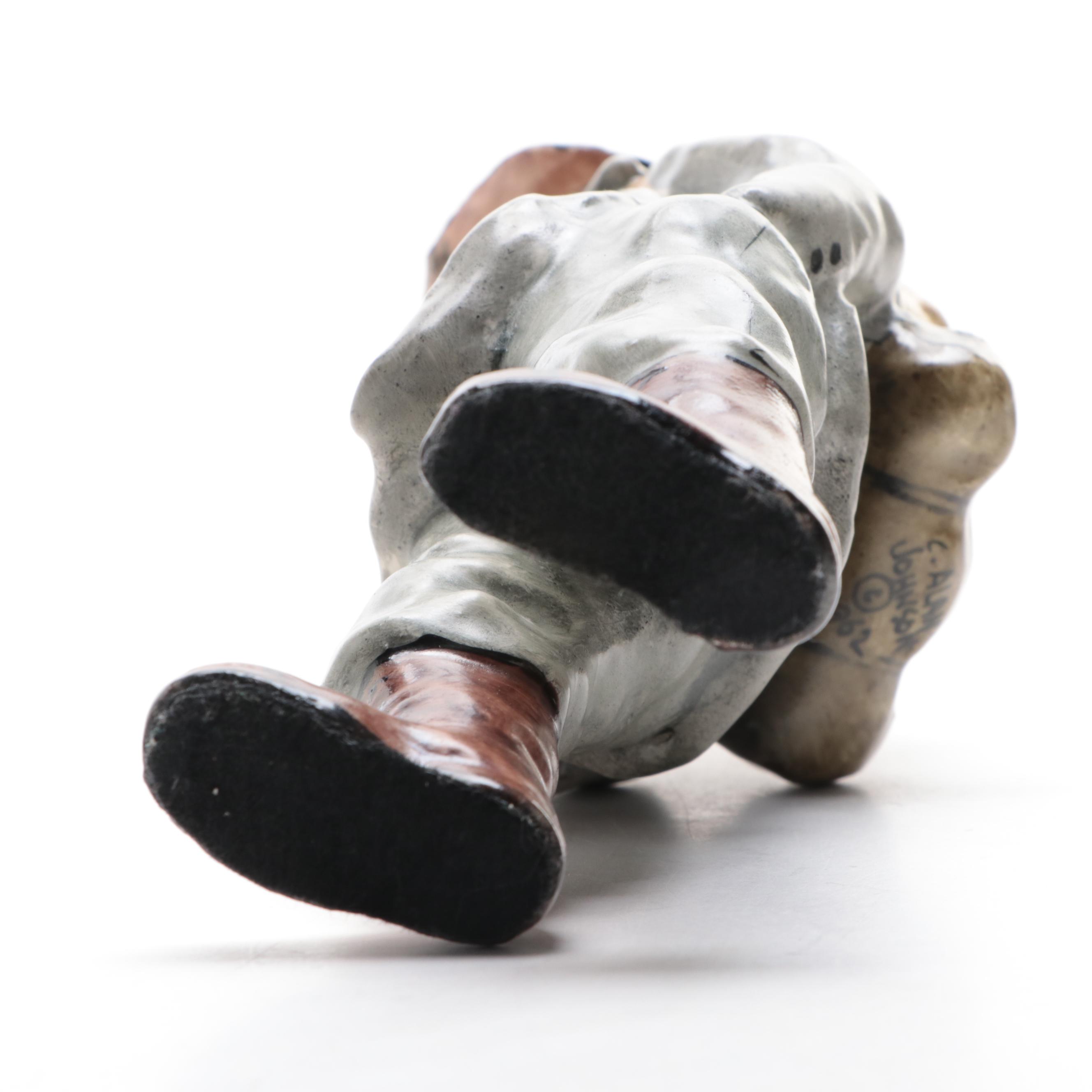 C. Alan Johnson Hand-Painted Figurine with Painted Cast Metal Sheep | EBTH