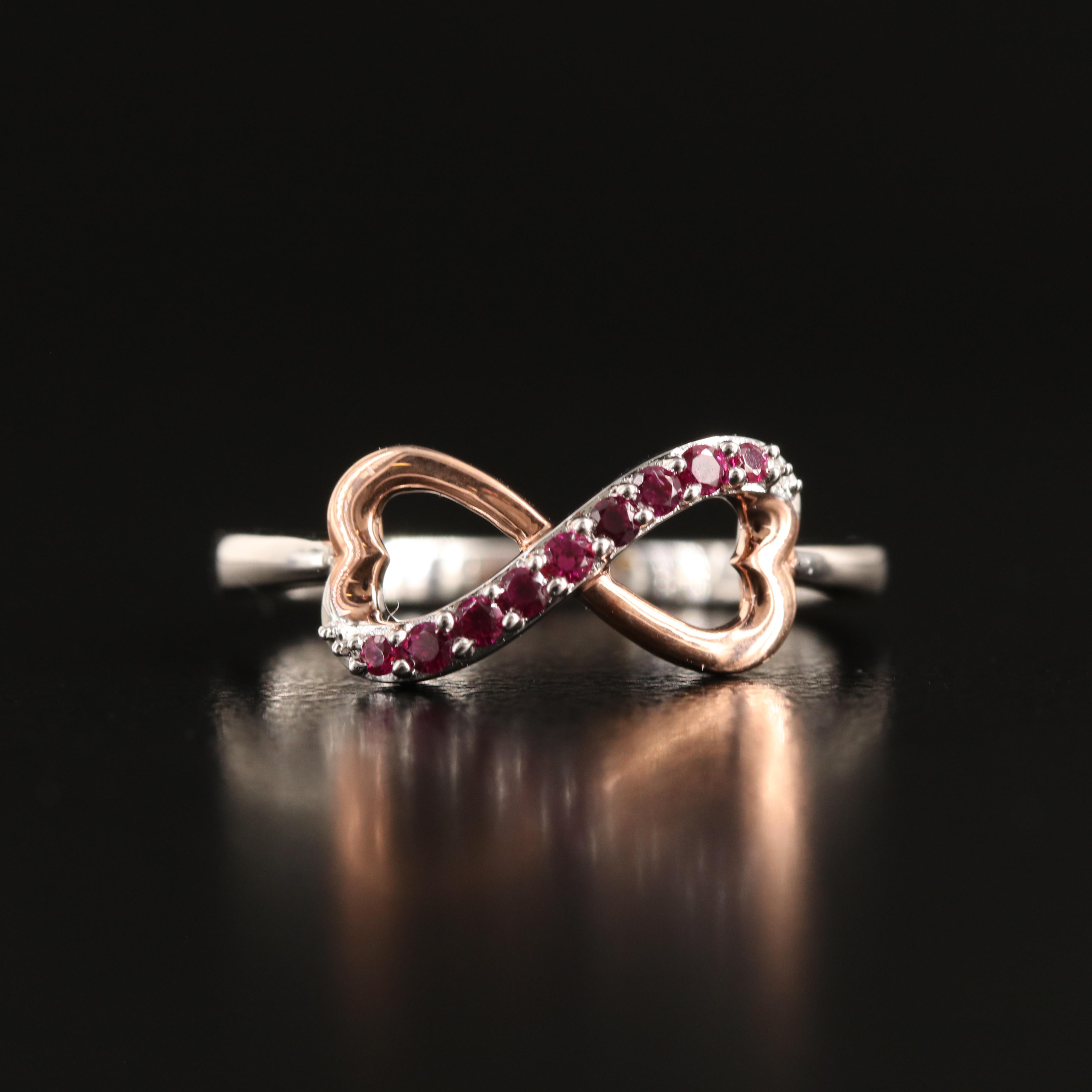 Sterling Ruby Infinity Ring | EBTH