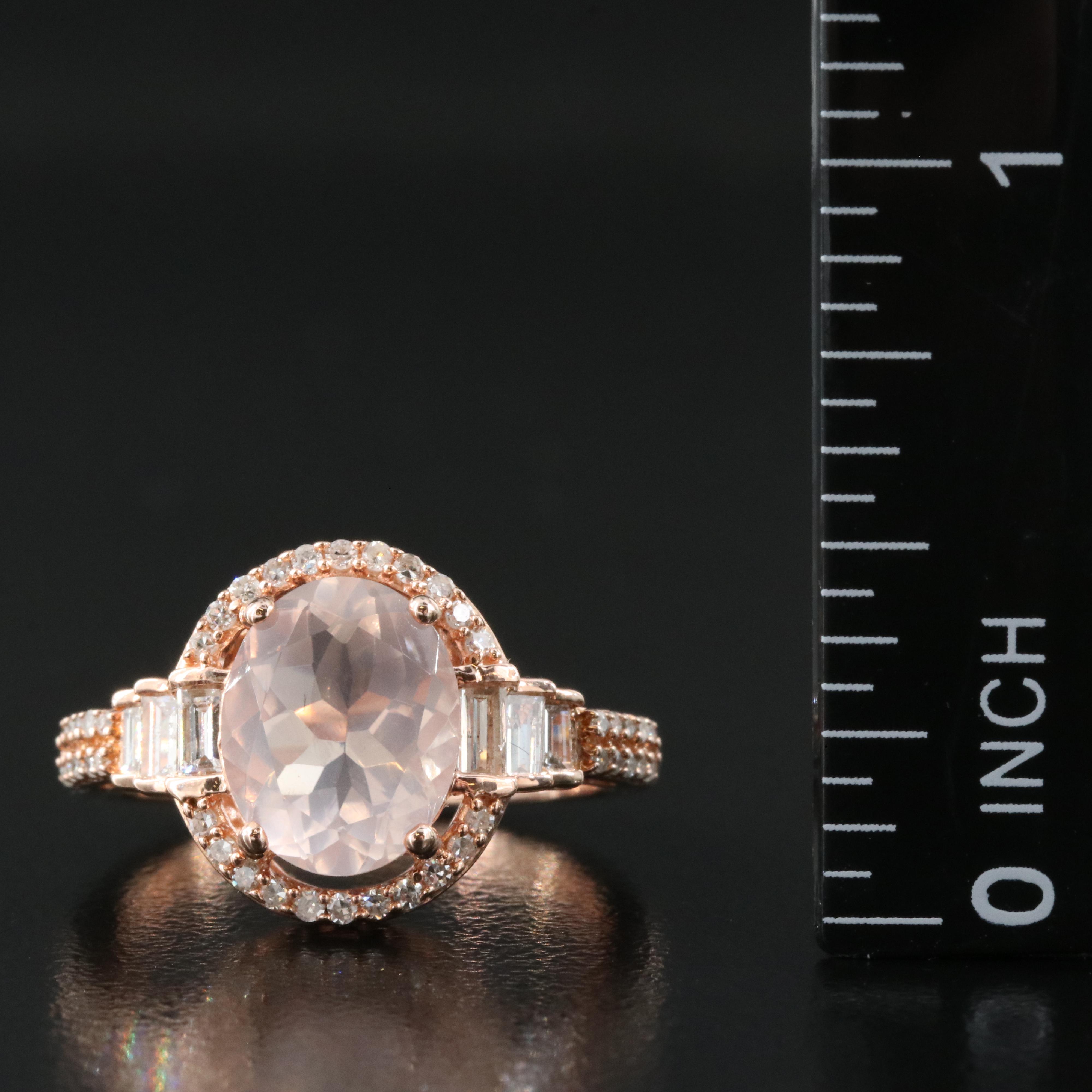 Sterling Quartz and Diamond Ring | EBTH