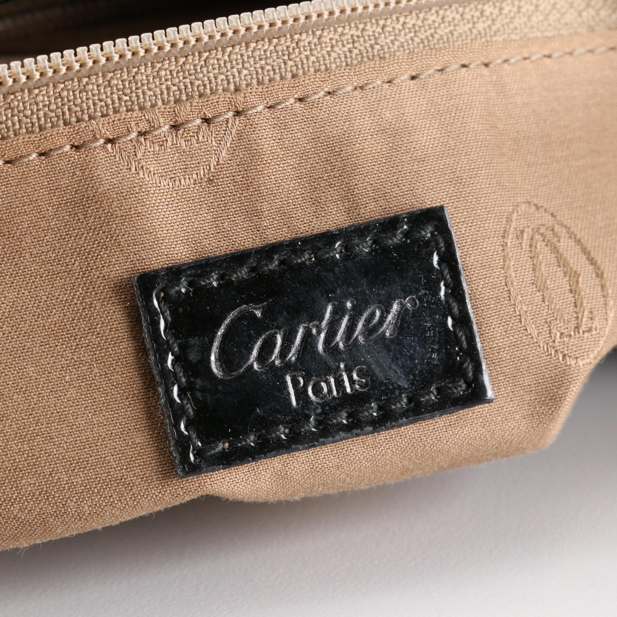 Cartier Marcello de Cartier Handbag in Black Patent Leather with ...