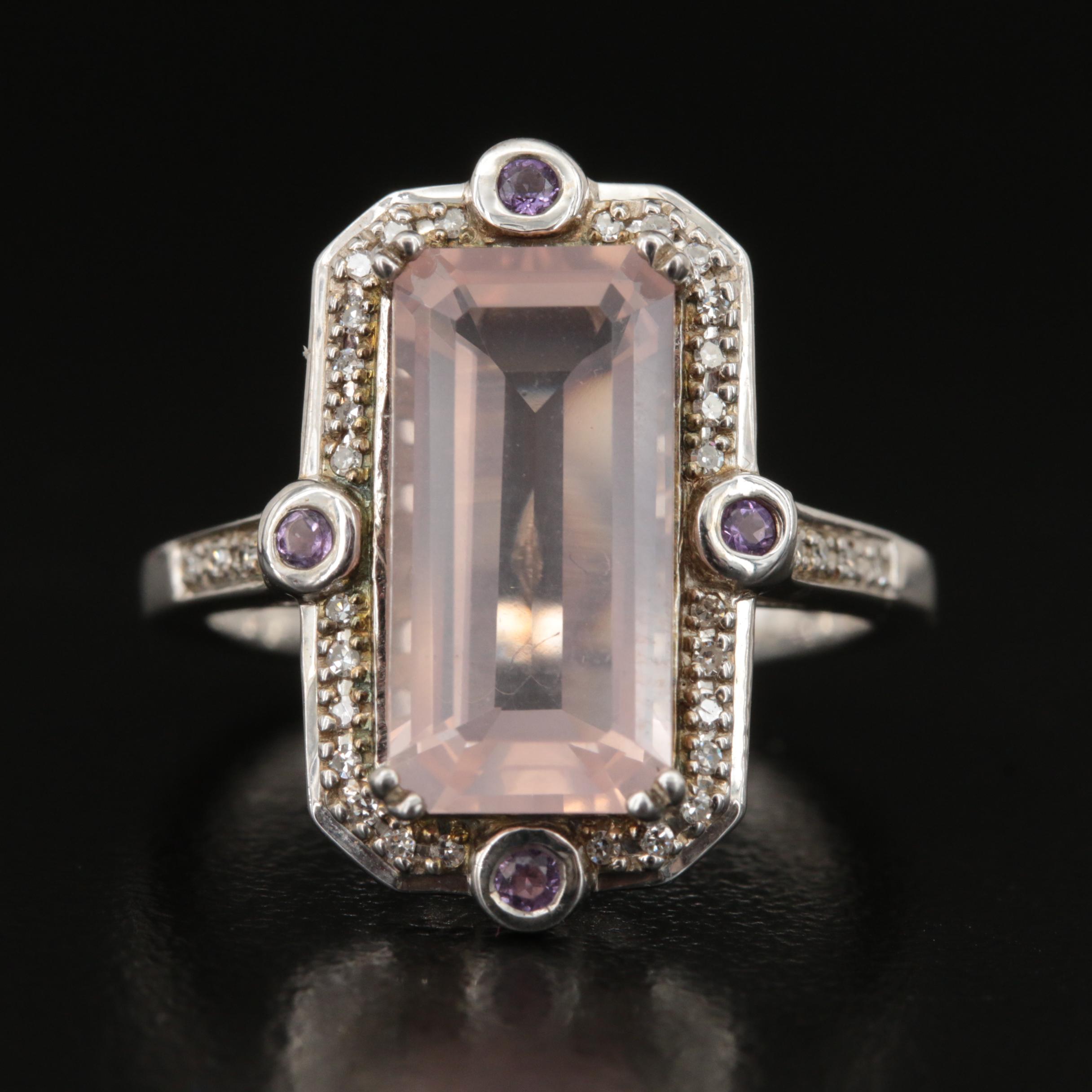 Nicky Butler Sterling Silver Druzy Quartz and Multi-Color Stone Ring | EBTH
